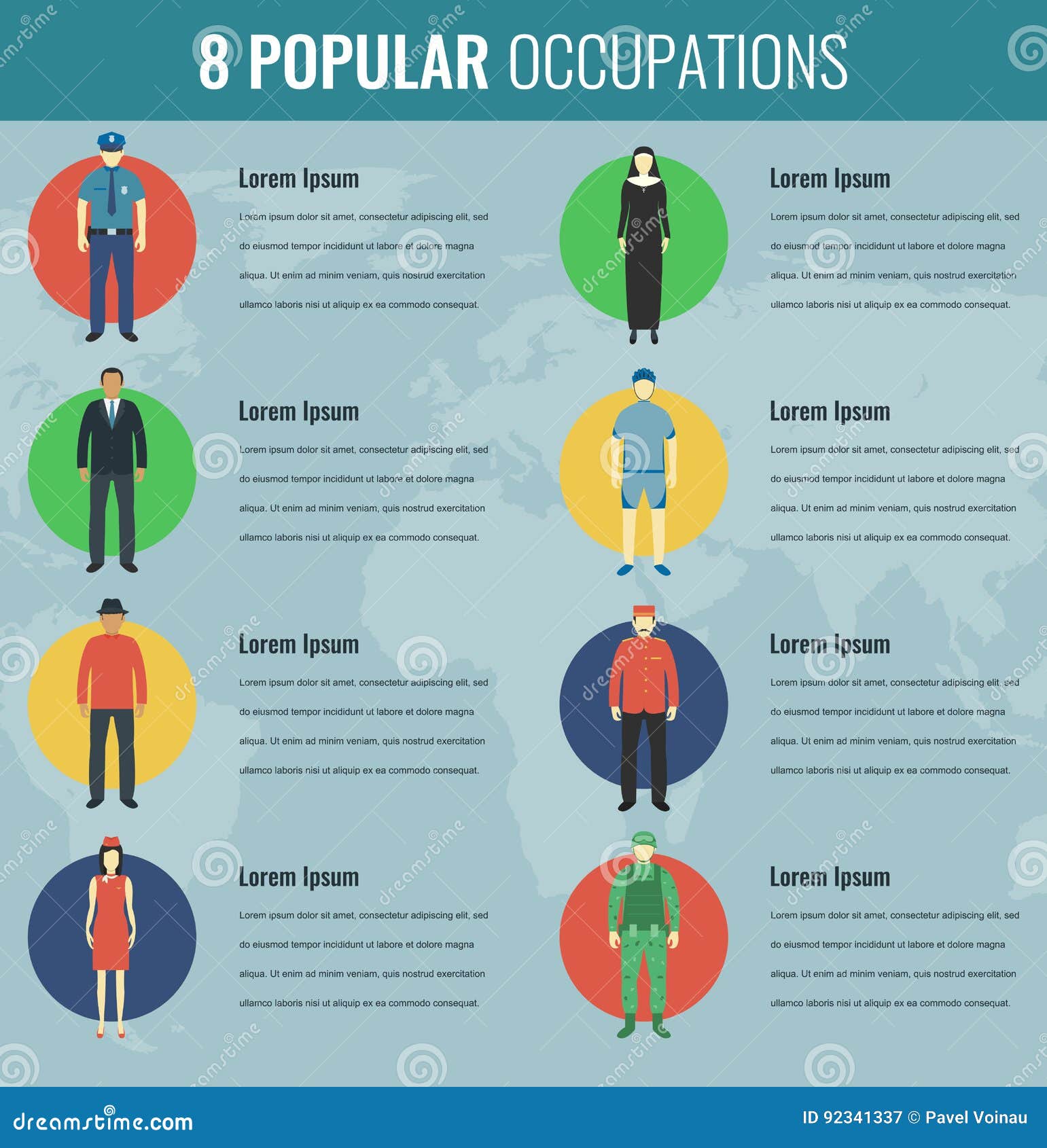 Popular Occupations in the World. Profession Icons Set Stock Vector ...