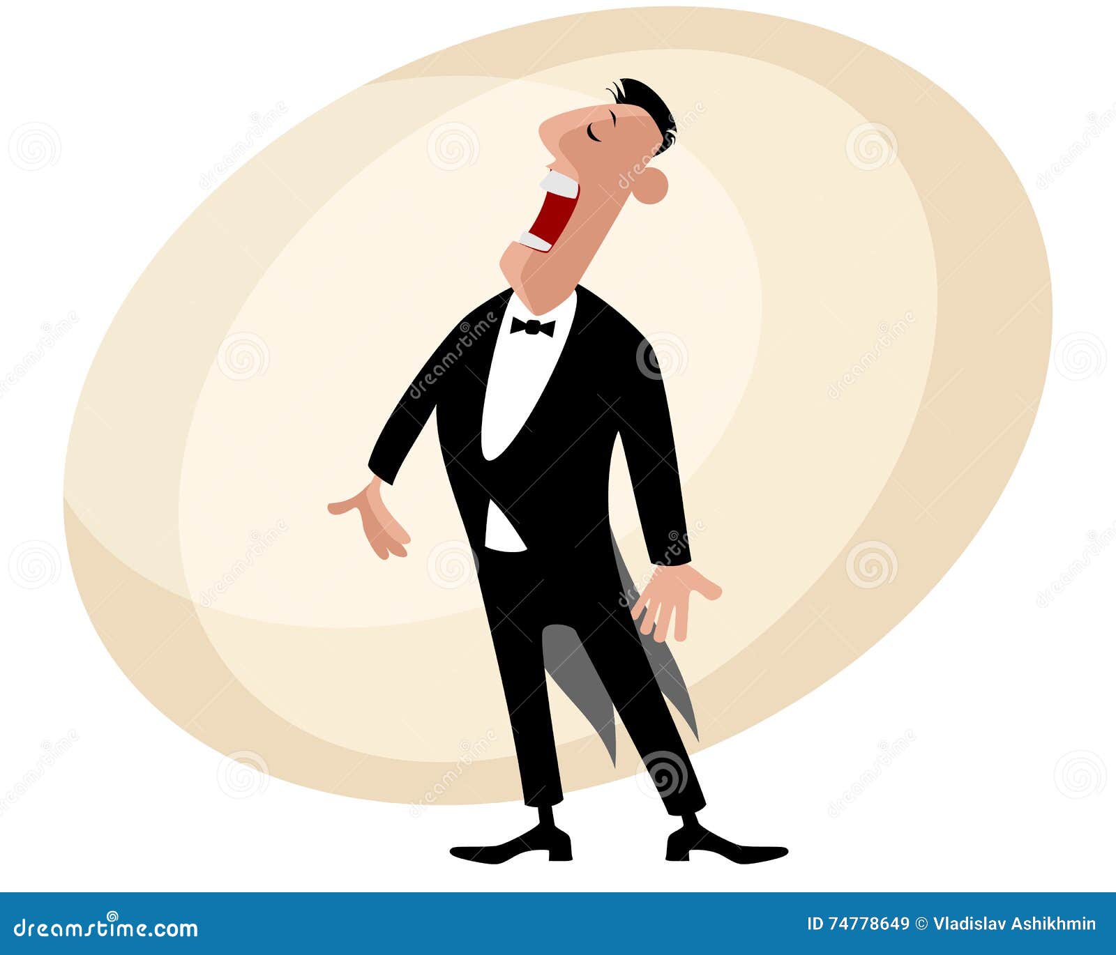 Popular opera singer stock vector. Illustration of suit - 74778649