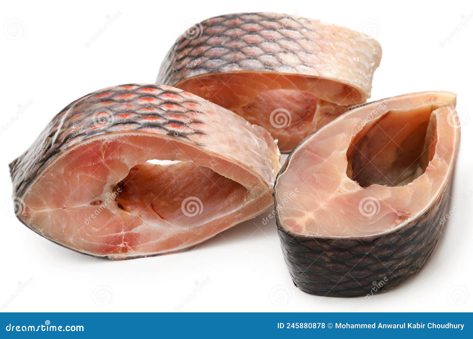 Popular rohu fish sliced stock photo. Image of steak - 245880878
