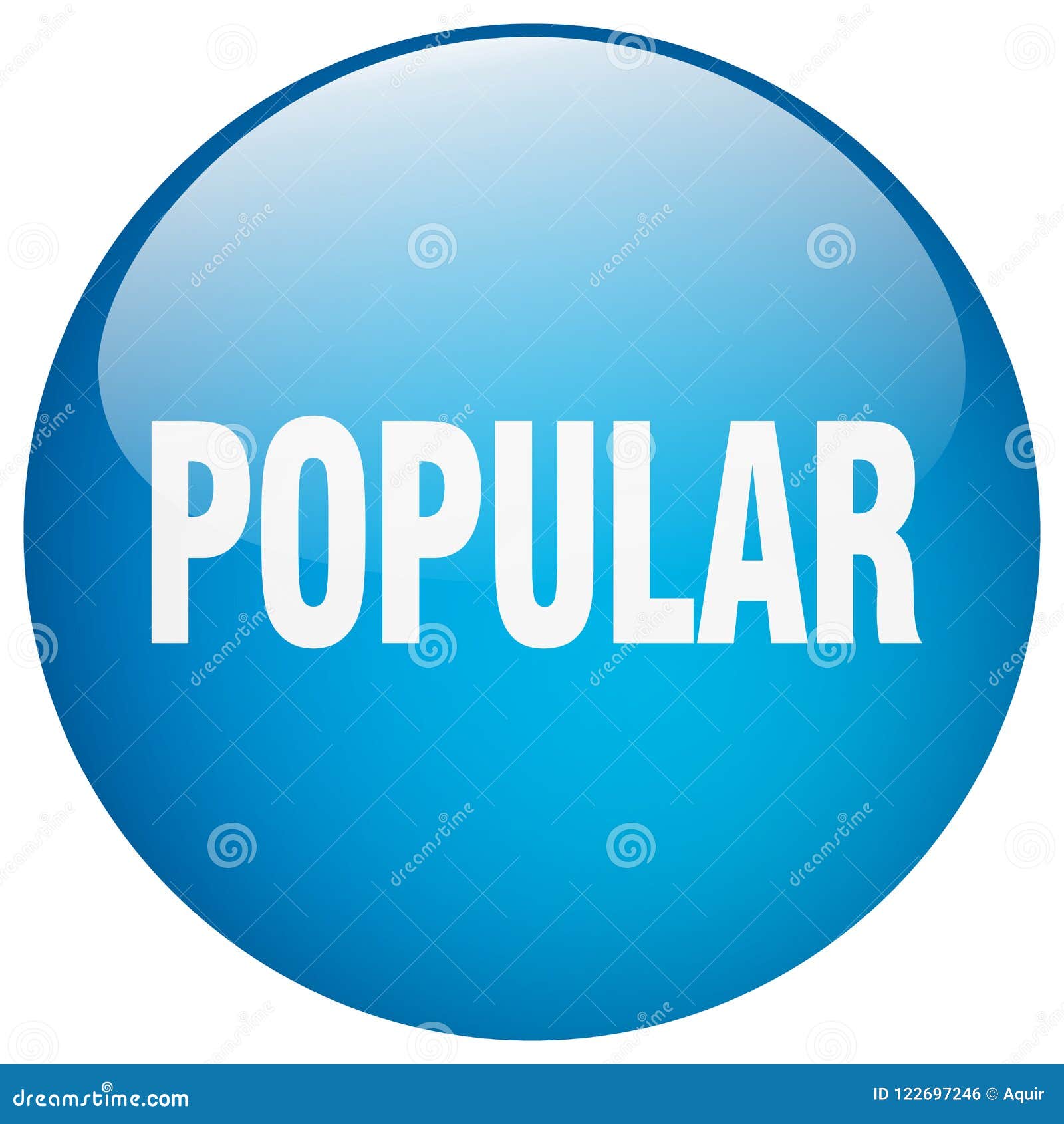 Popular button stock vector. Illustration of isolated - 122697246