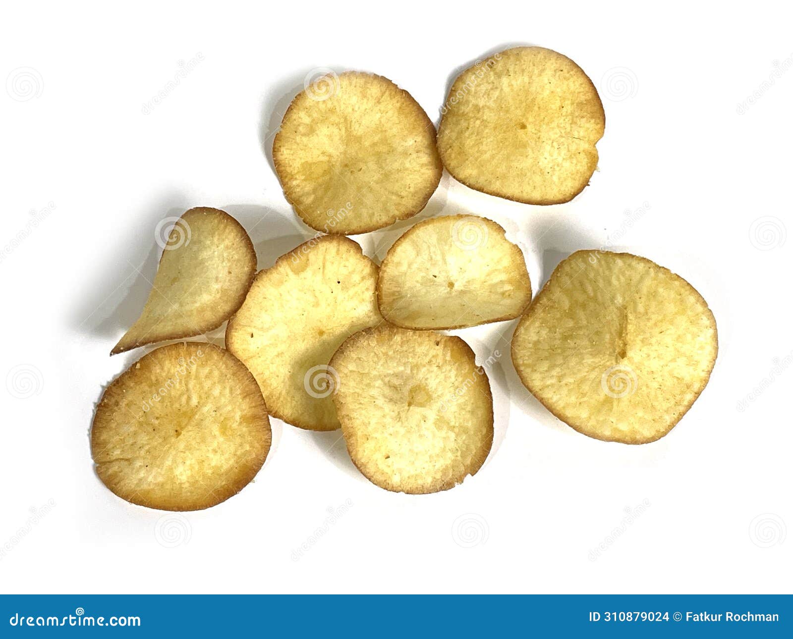 Popular Snack in Asia in the Form of Tapioca Chips on an Isolated White ...