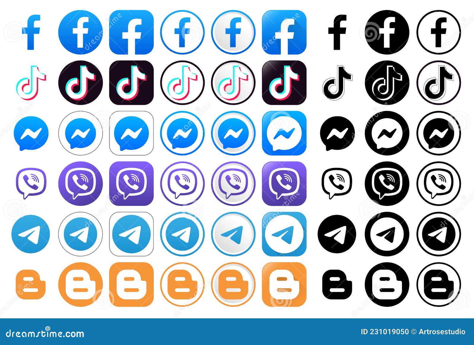 Set Of Facebook, Tiktok, Twitter, Instagram And Youtube Icons. Social ... Set Of Facebook, Tiktok, Twitter, Instagram And Youtube Icons. Social ...