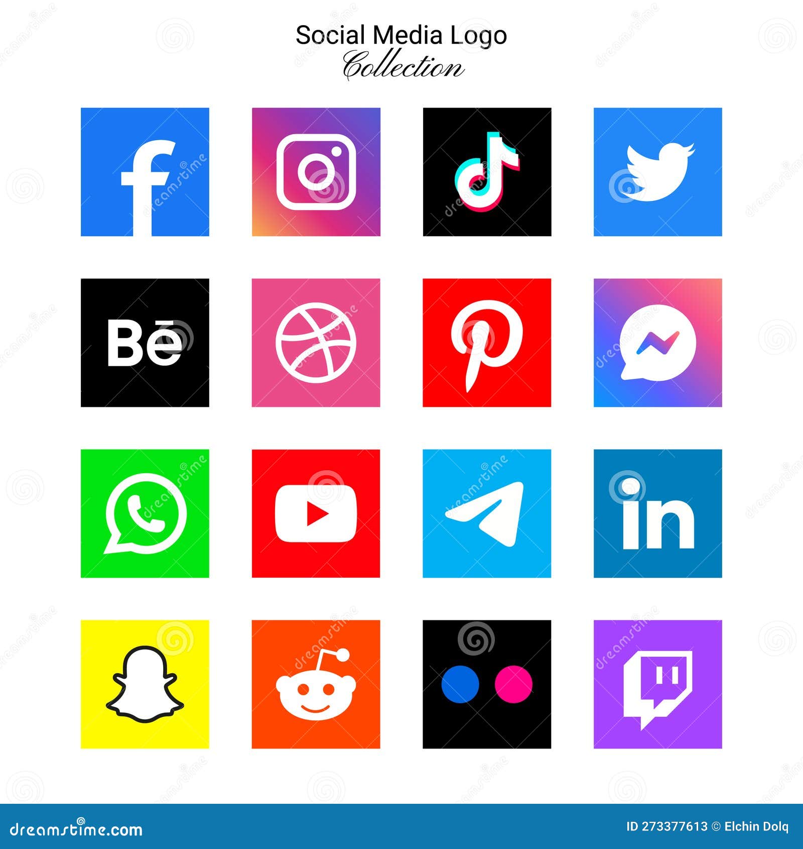 Popular Social Network Logo Icons Collection Editorial Stock Photo ...