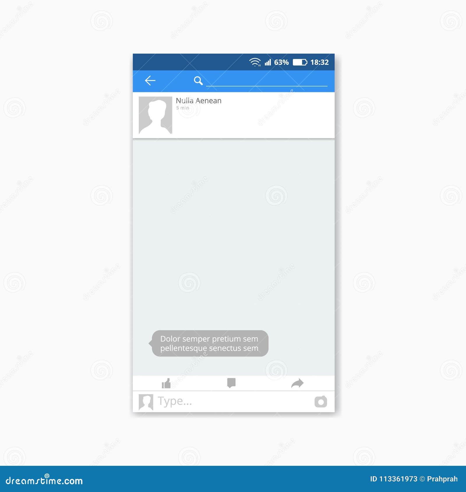 Popular Social Network Messenger Screen Frame Stock Illustration ...