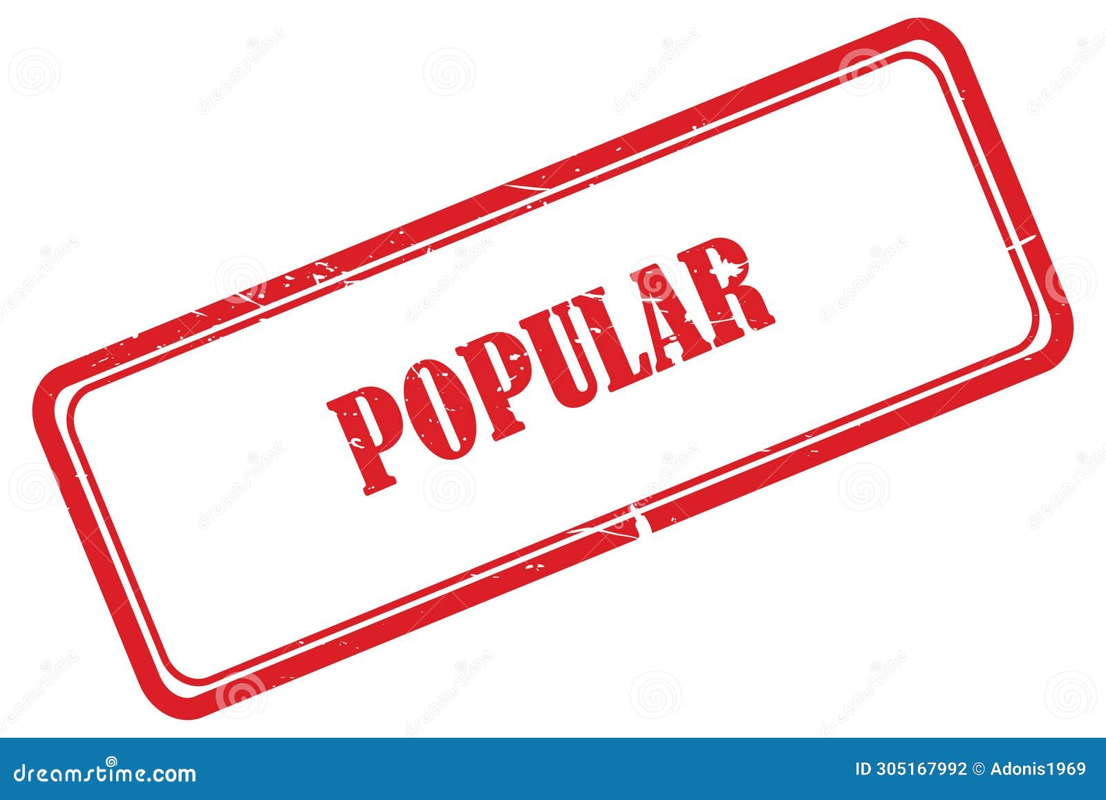 Popular stamp on white stock illustration. Illustration of highly ...