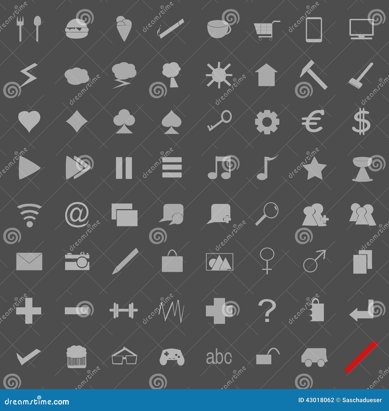 Popular symbols stock illustration. Illustration of vector - 43018062