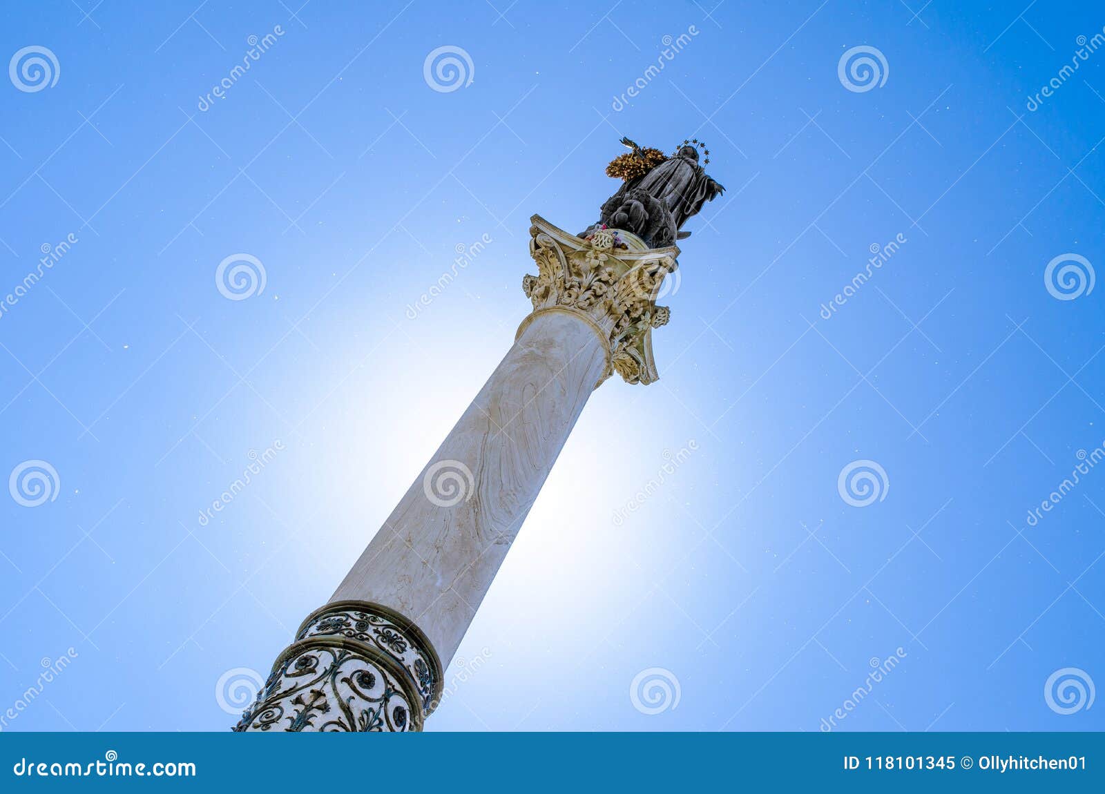 Popular Tourist Spot, the Column of the Immaculate Conception in Stock ...