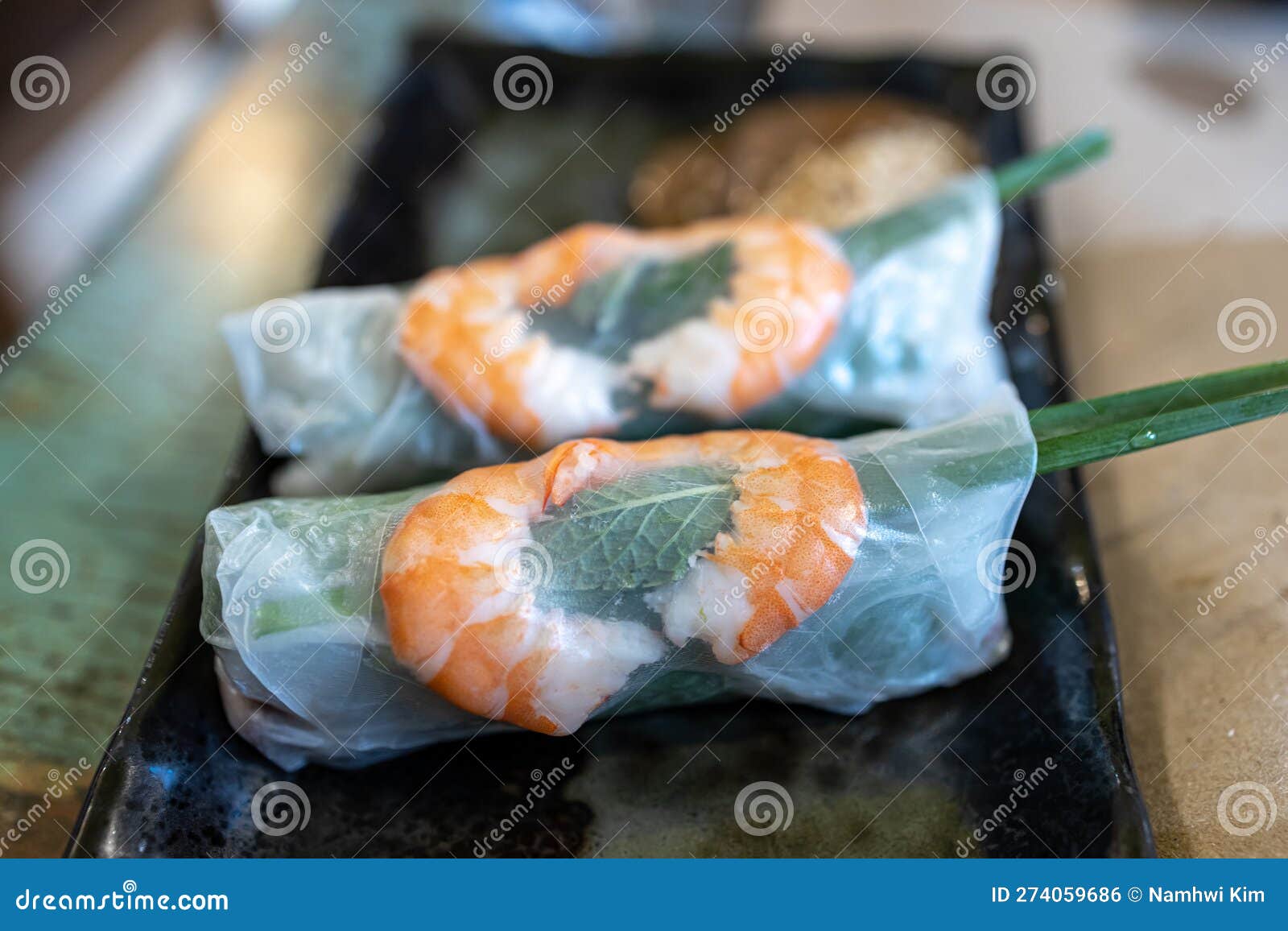 Popular Traditional Vietnamese Spring Roll Goi Cuon Stock Photo - Image ...