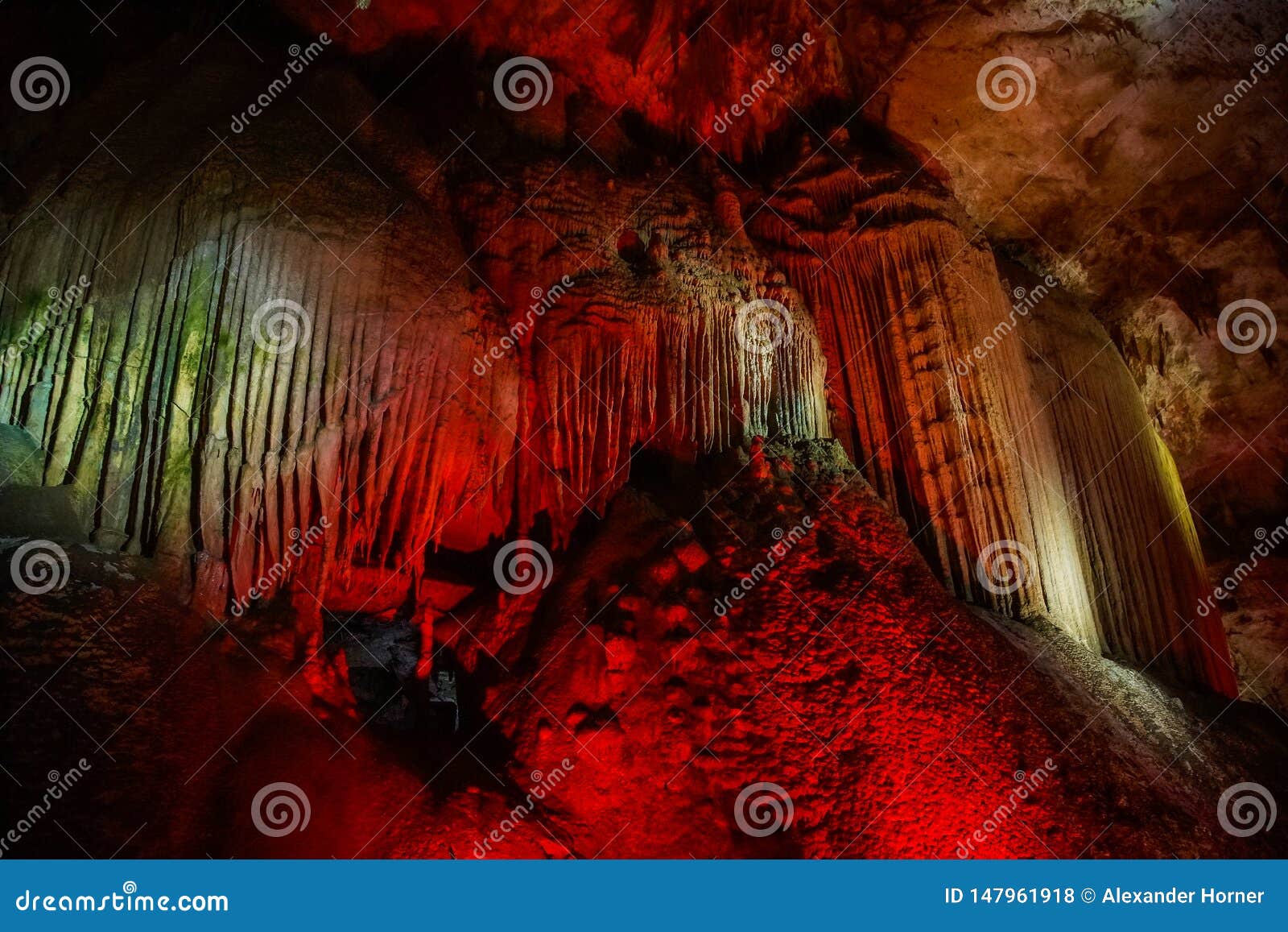 Stone Patterns Prometheus Cave Stock Photo - Image of color, kumistavi ...