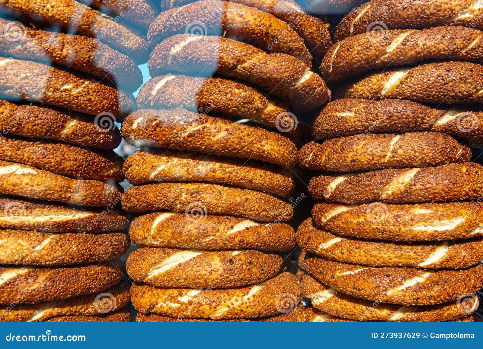 Popular Turkish Baked Bread Simit Stock Image - Image of tasty, snack ...