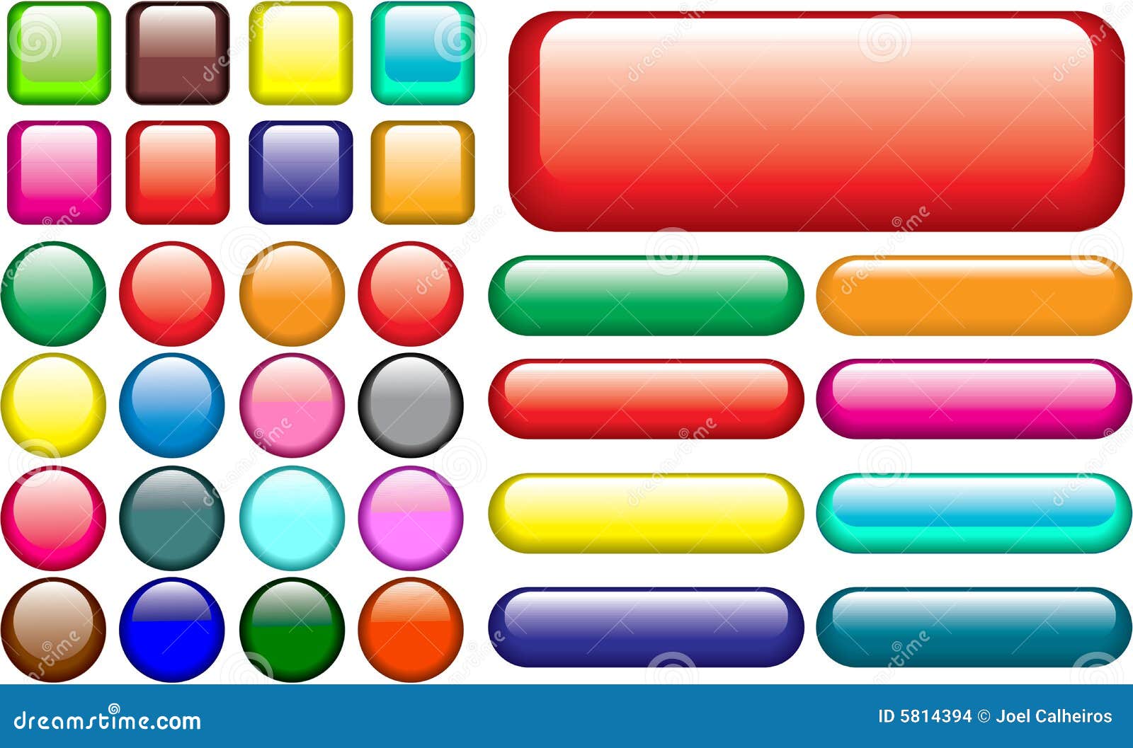 Popular vector buttons stock vector. Illustration of square - 5814394