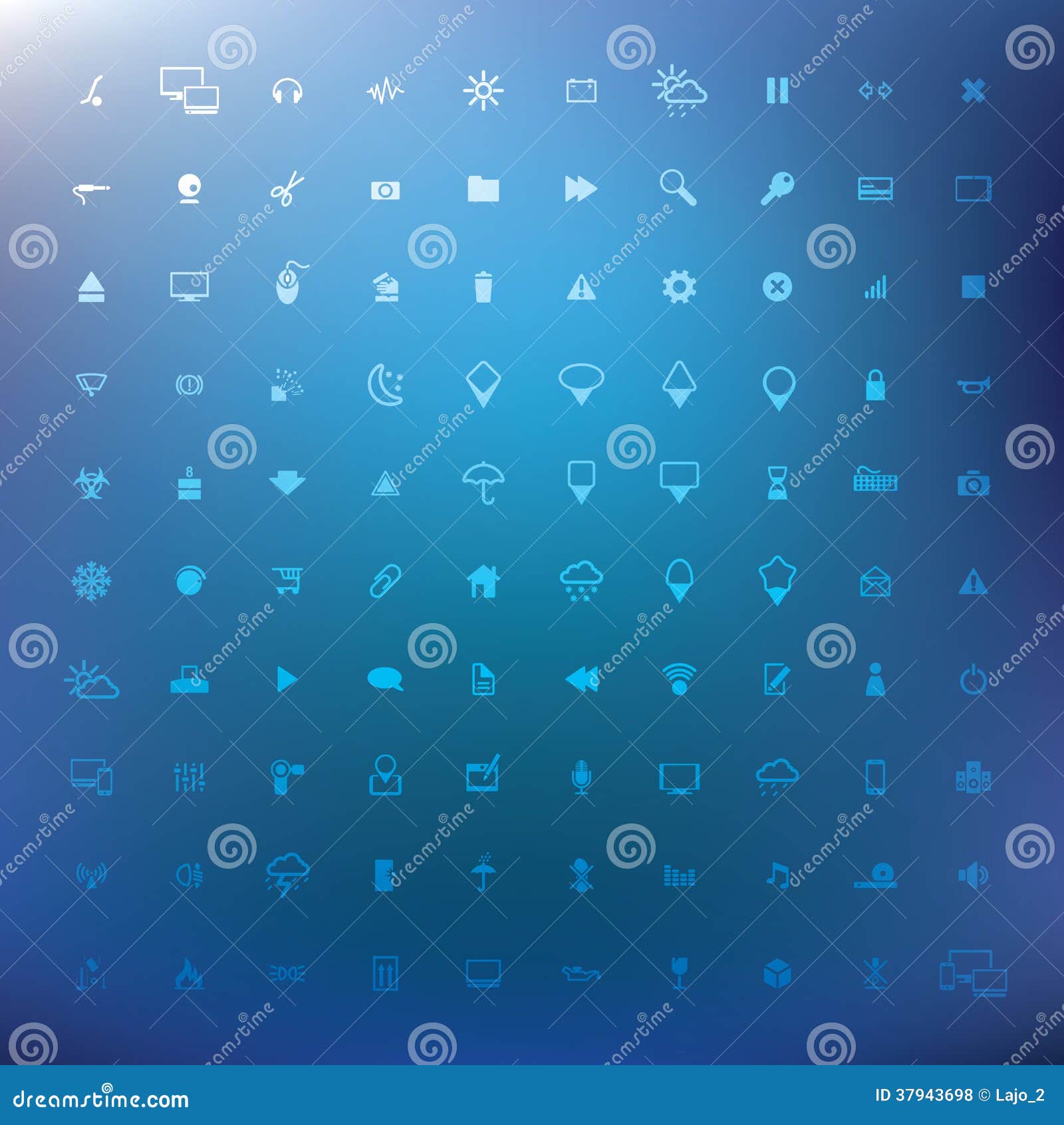 100 Popular Web Icons, Eps 10 Stock Vector - Illustration of internet ...