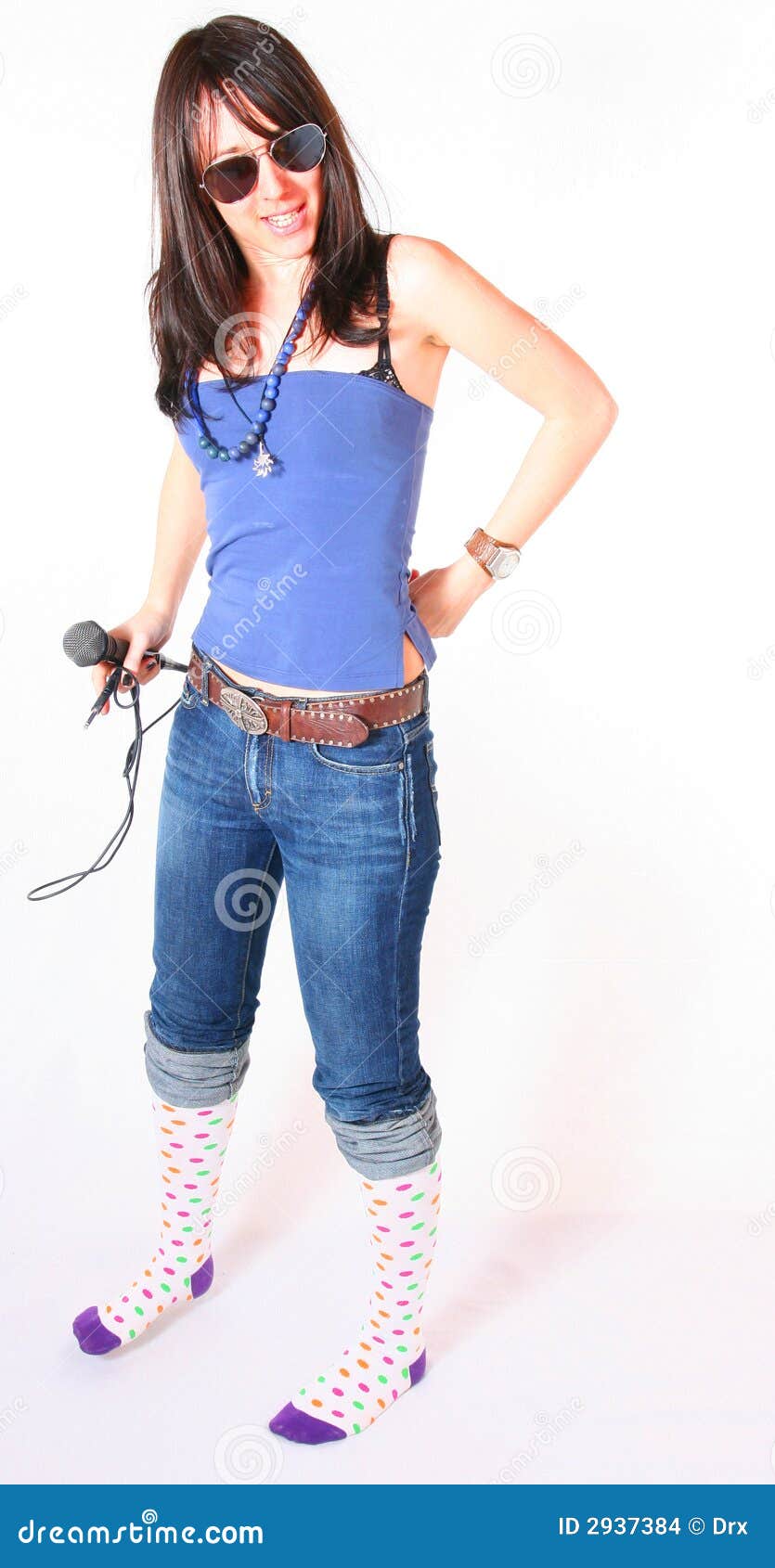 Popular Woman Music Performer Stock Photo - Image of studio, people ...