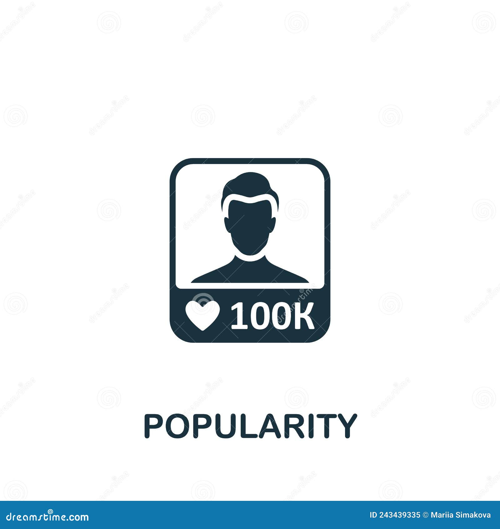 Popularity Icon. Monochrome Simple Icon for Templates, Web Design and ...