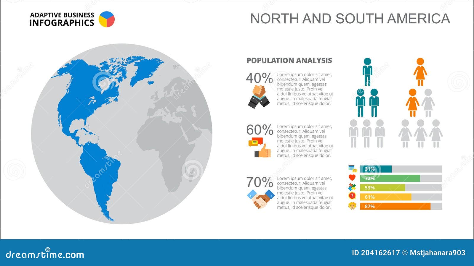 Population Analysis Slide Template Stock Vector - Illustration of ...
