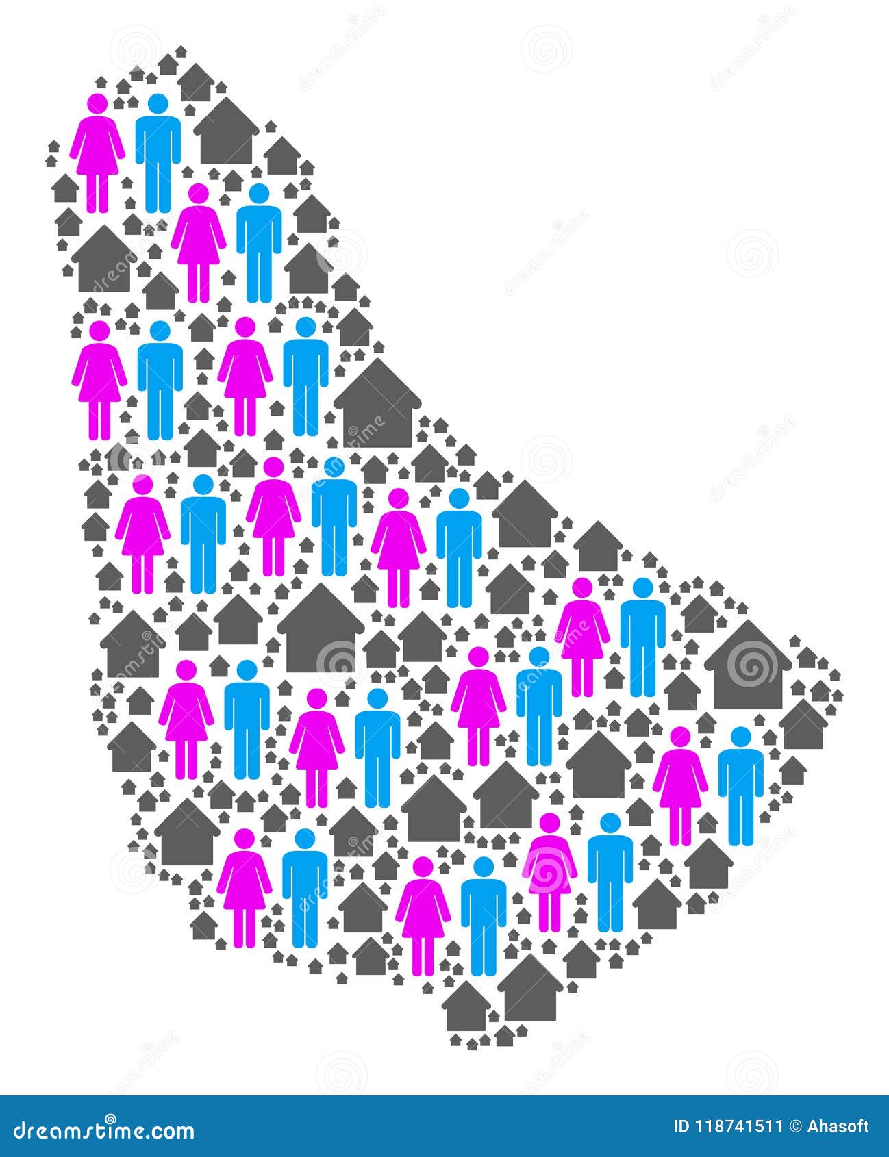 Barbados Population Heat Map As Color Density Illustration Stock ...