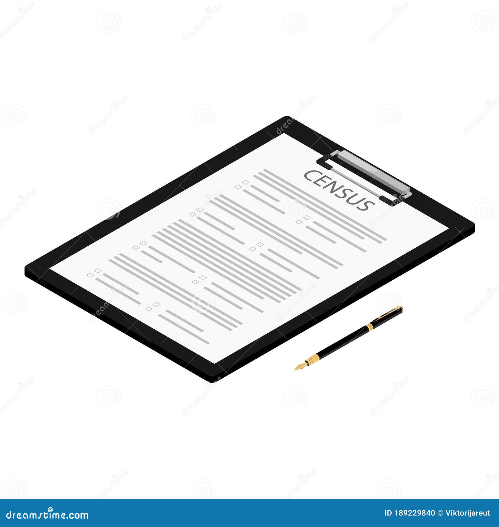 Population Census. Census Form 2020 Stock Illustration - Illustration ...