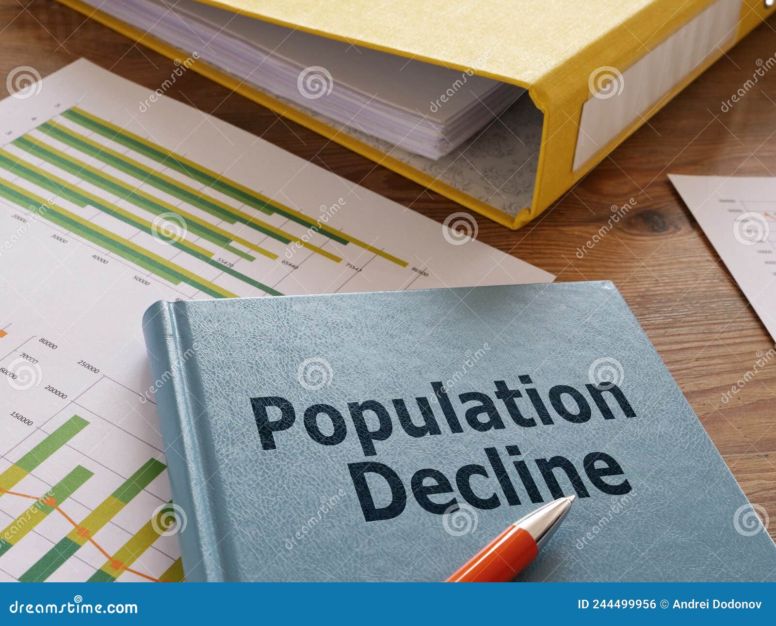 Population Decline is Shown on the Photo Using the Text Stock Photo ...