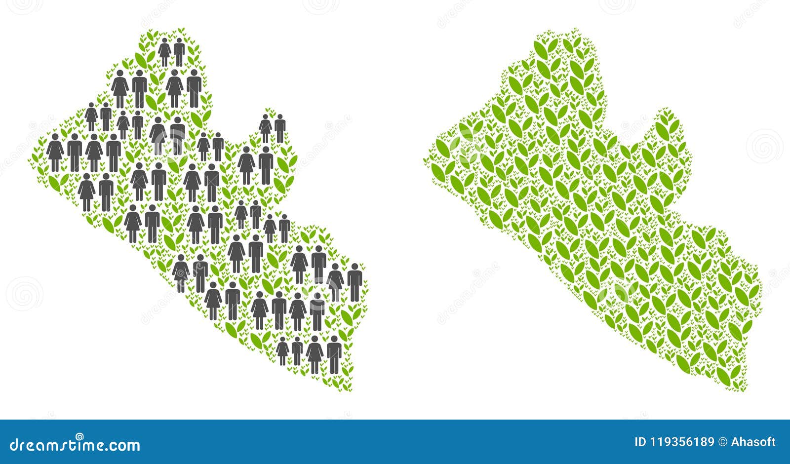 Population and Environment Liberia Map Stock Vector - Illustration of ...