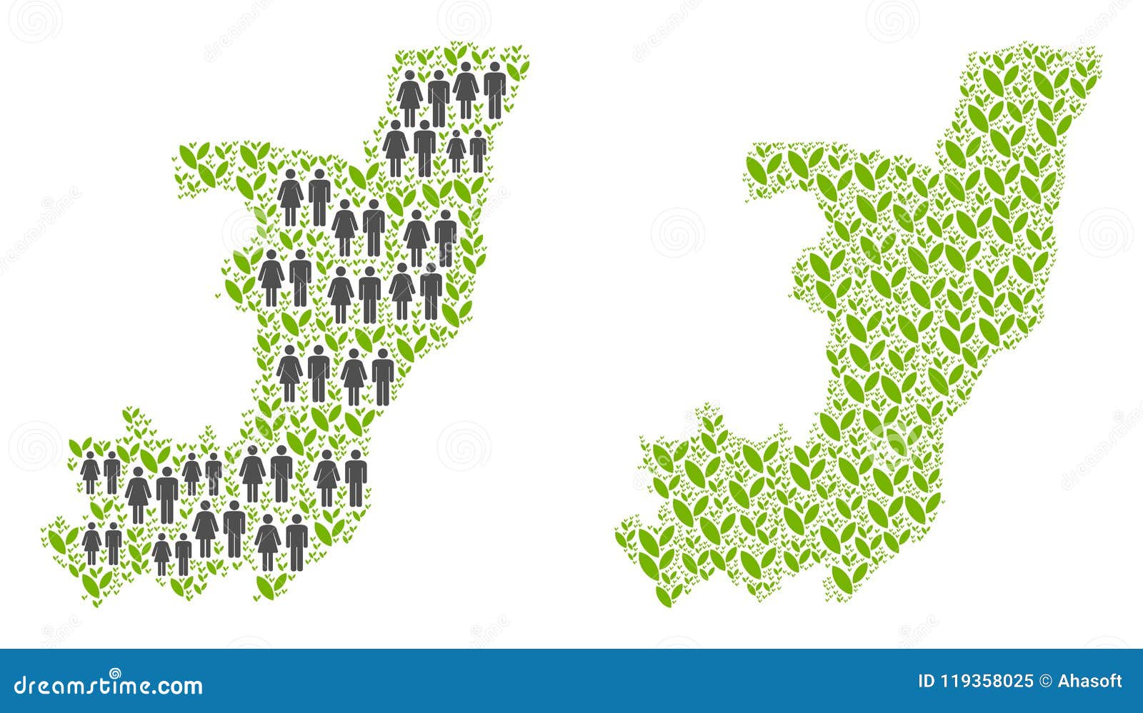 Population and Environment Republic of the Congo Map Stock Vector ...