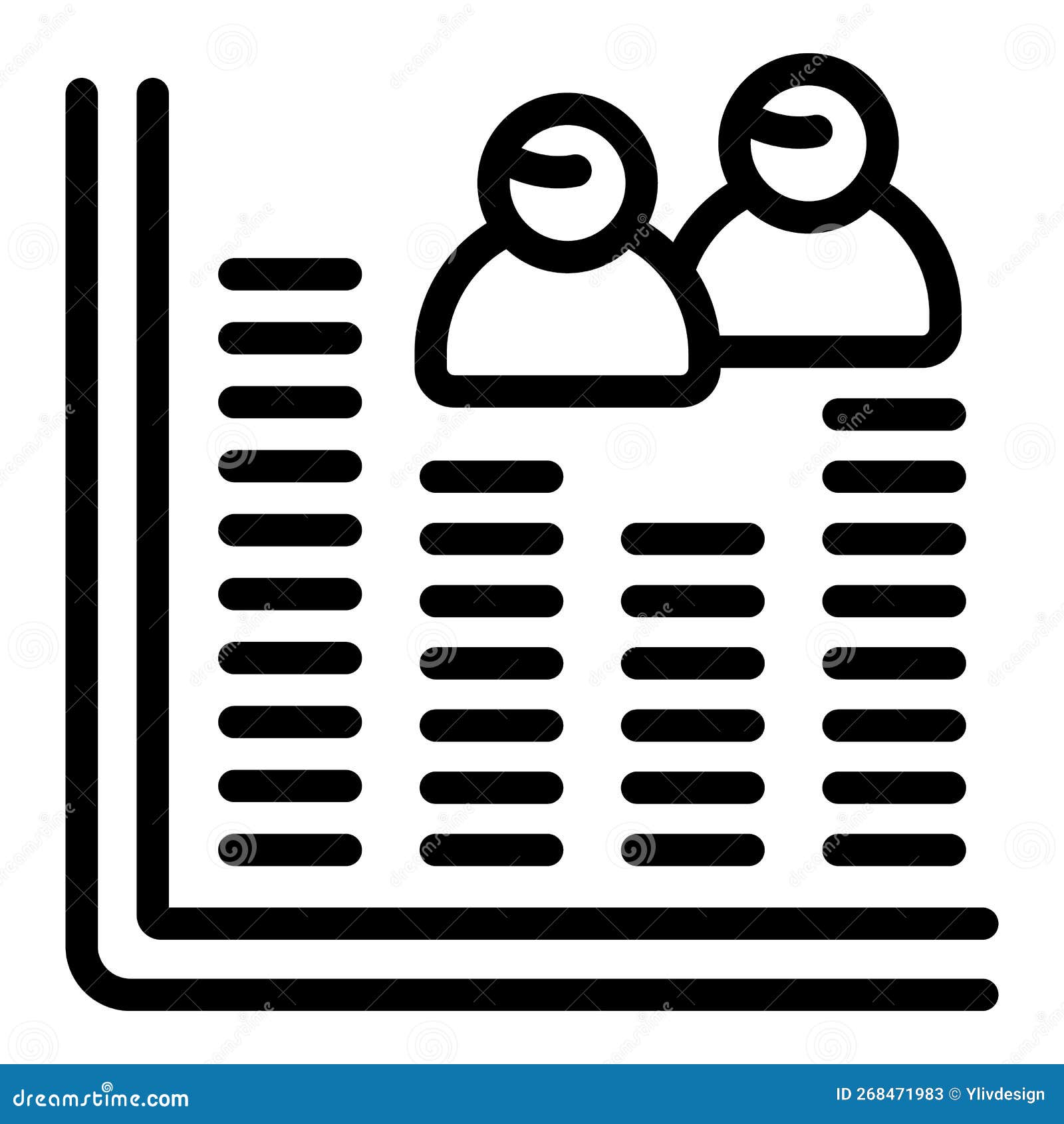 Population Evolution Chart Icon Outline Vector. Human Team Stock Vector ...