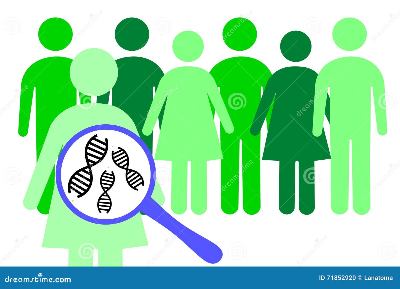 Population genetics stock illustration. Illustration of genetics - 71852920
