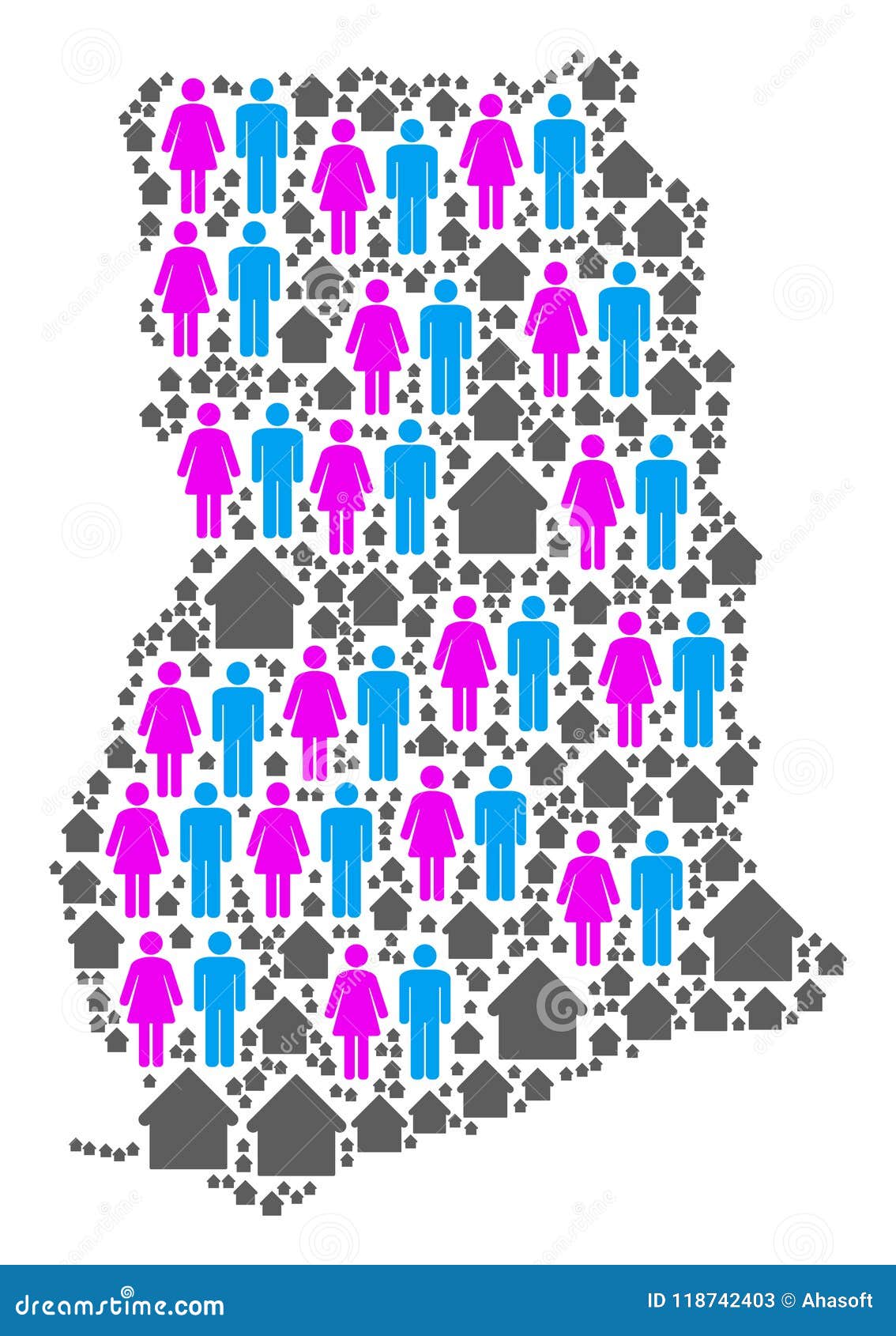 Demographics Ghana Map stock vector. Illustration of male - 118742403