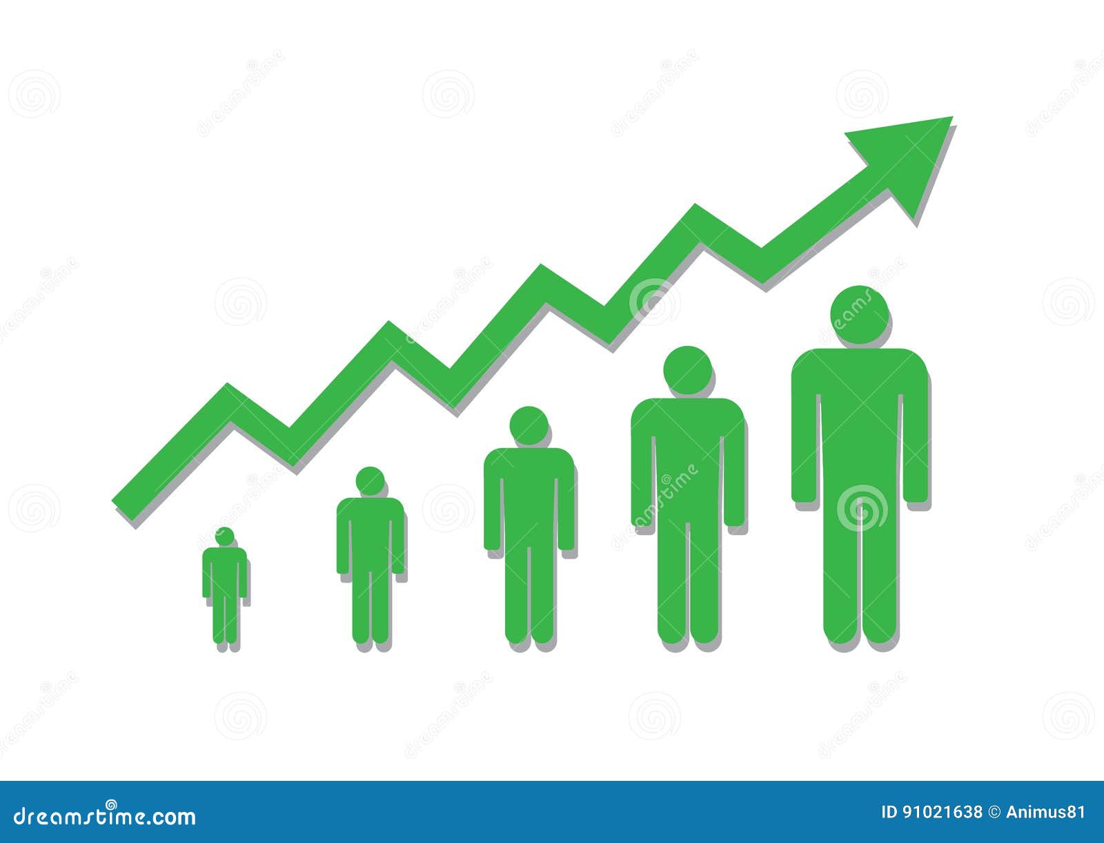 Population graph stock vector. Illustration of vector - 91021638