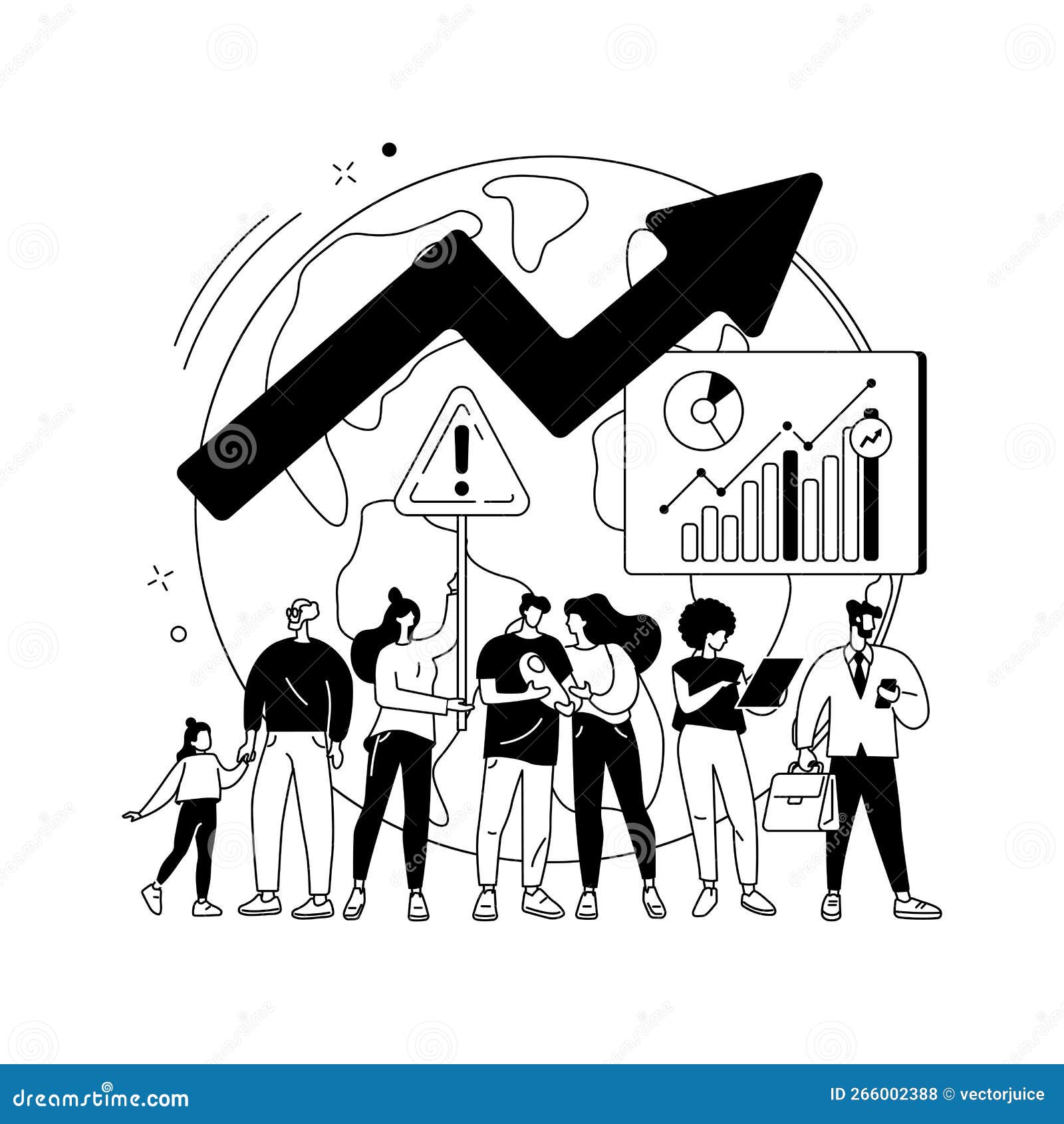 Population Growth Abstract Concept Vector Illustration Stock Vector ...
