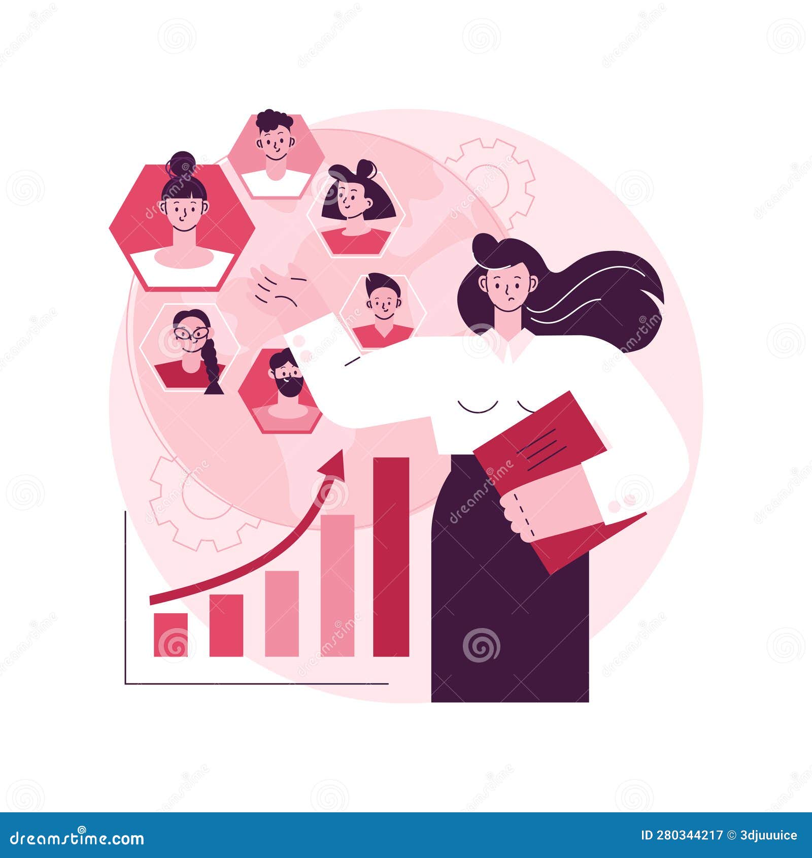 Population Growth Abstract Concept Vector Illustration. Stock Vector ...