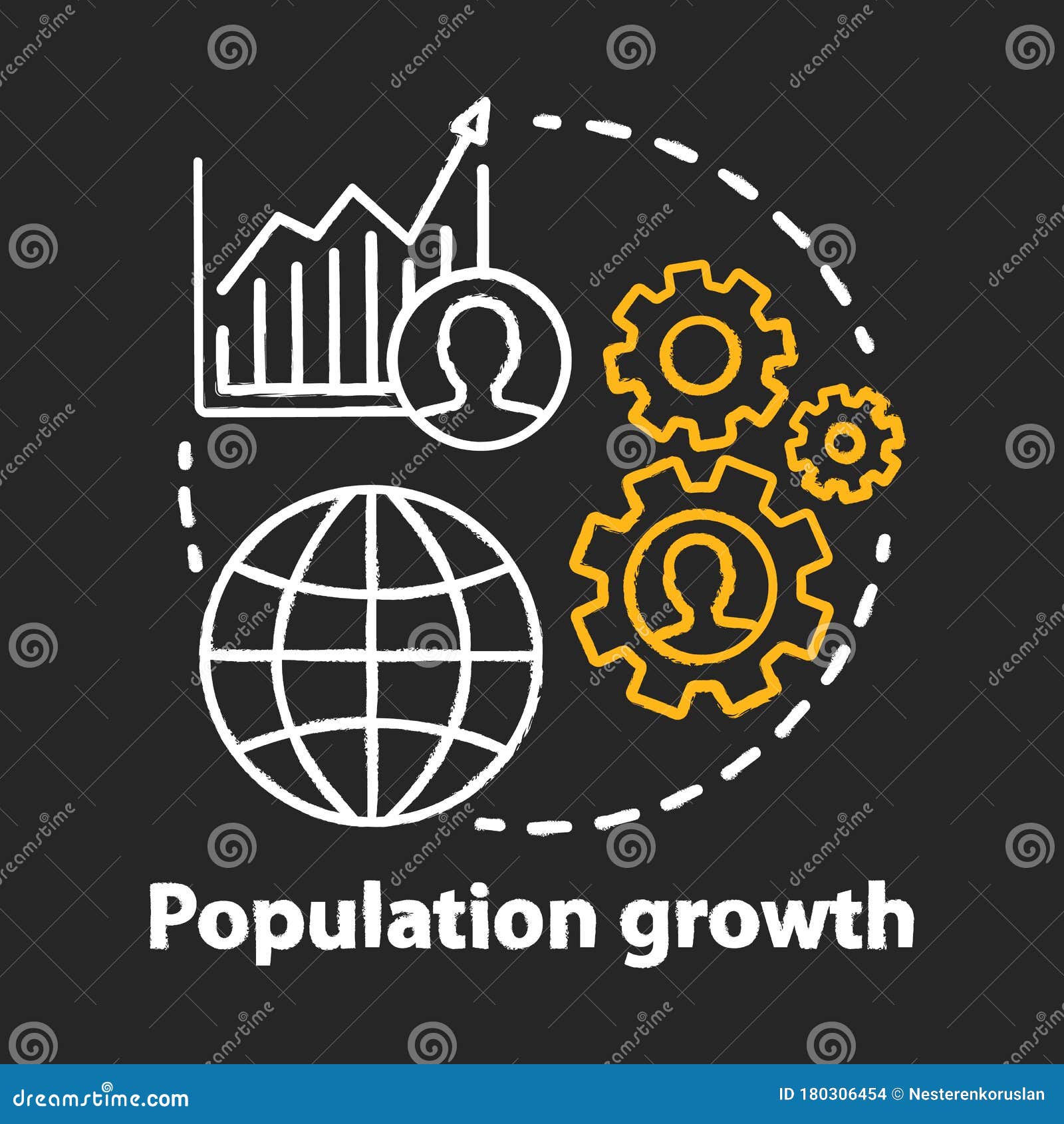 Human Overpopulation Icon, Population Growth. Excessive Consumption ...