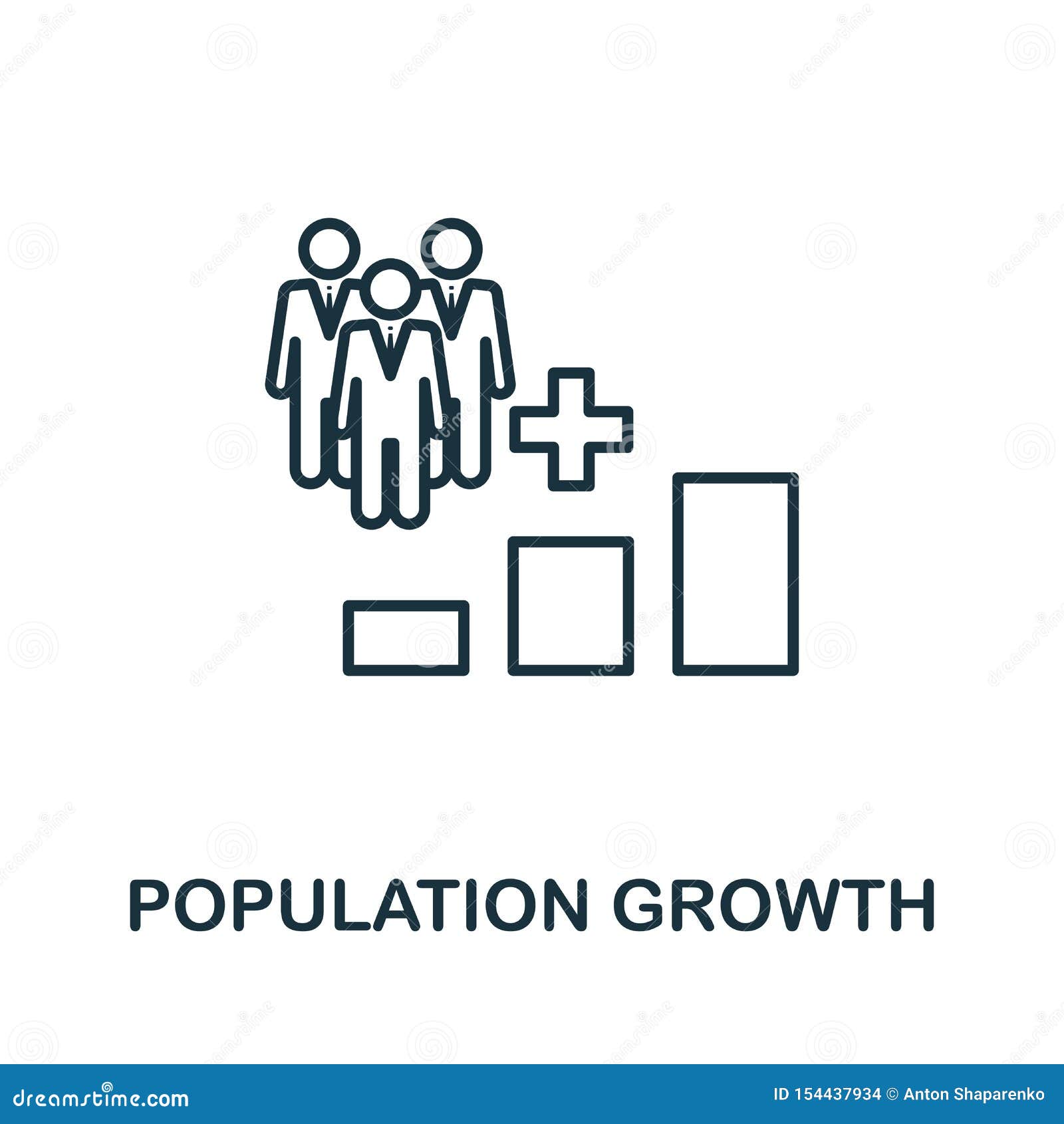 Population Line Vector Icons And Signs. Demography, Density, Census ...