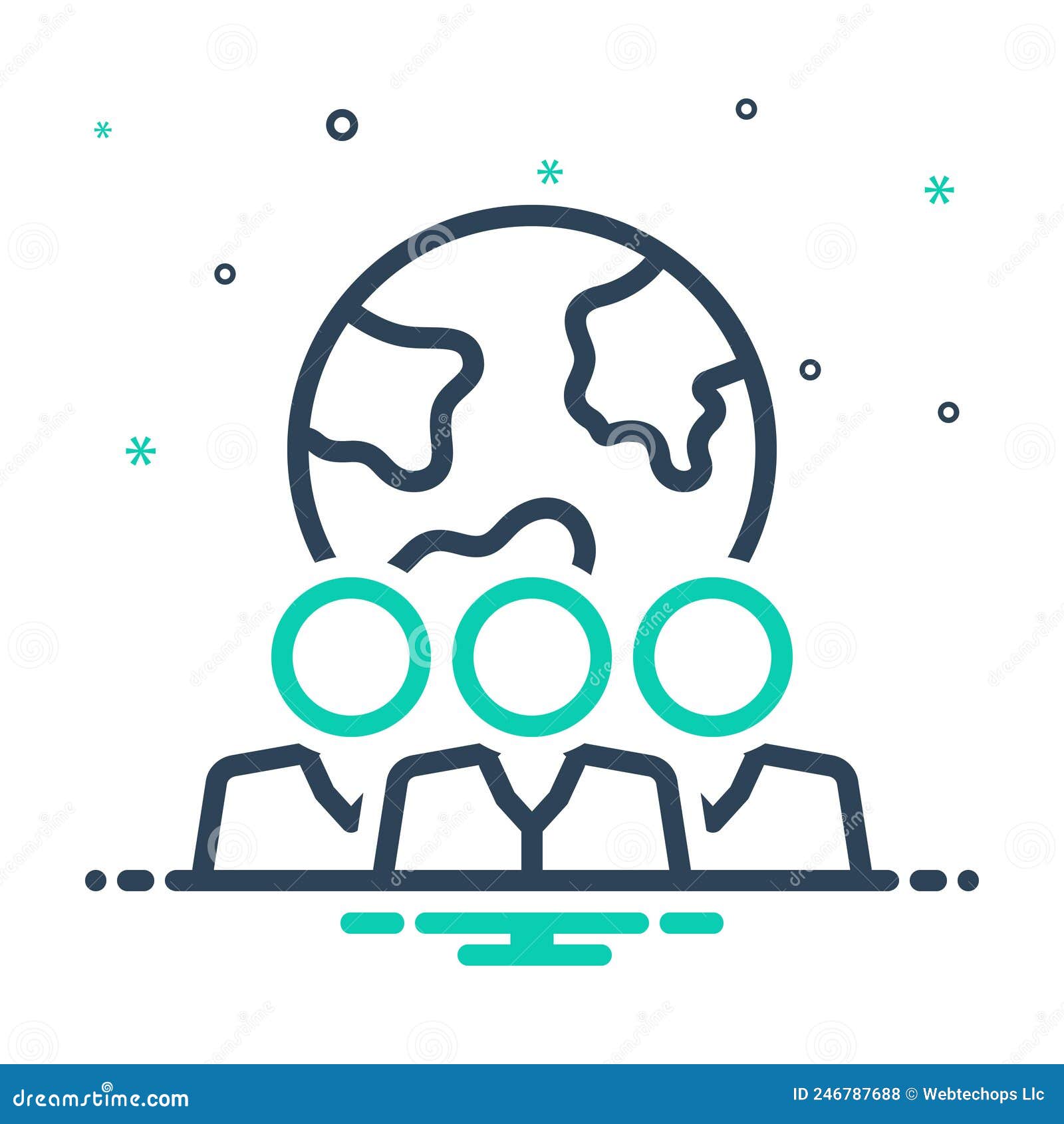 Mix Icon for Population, Folk and Citizens Stock Illustration ...