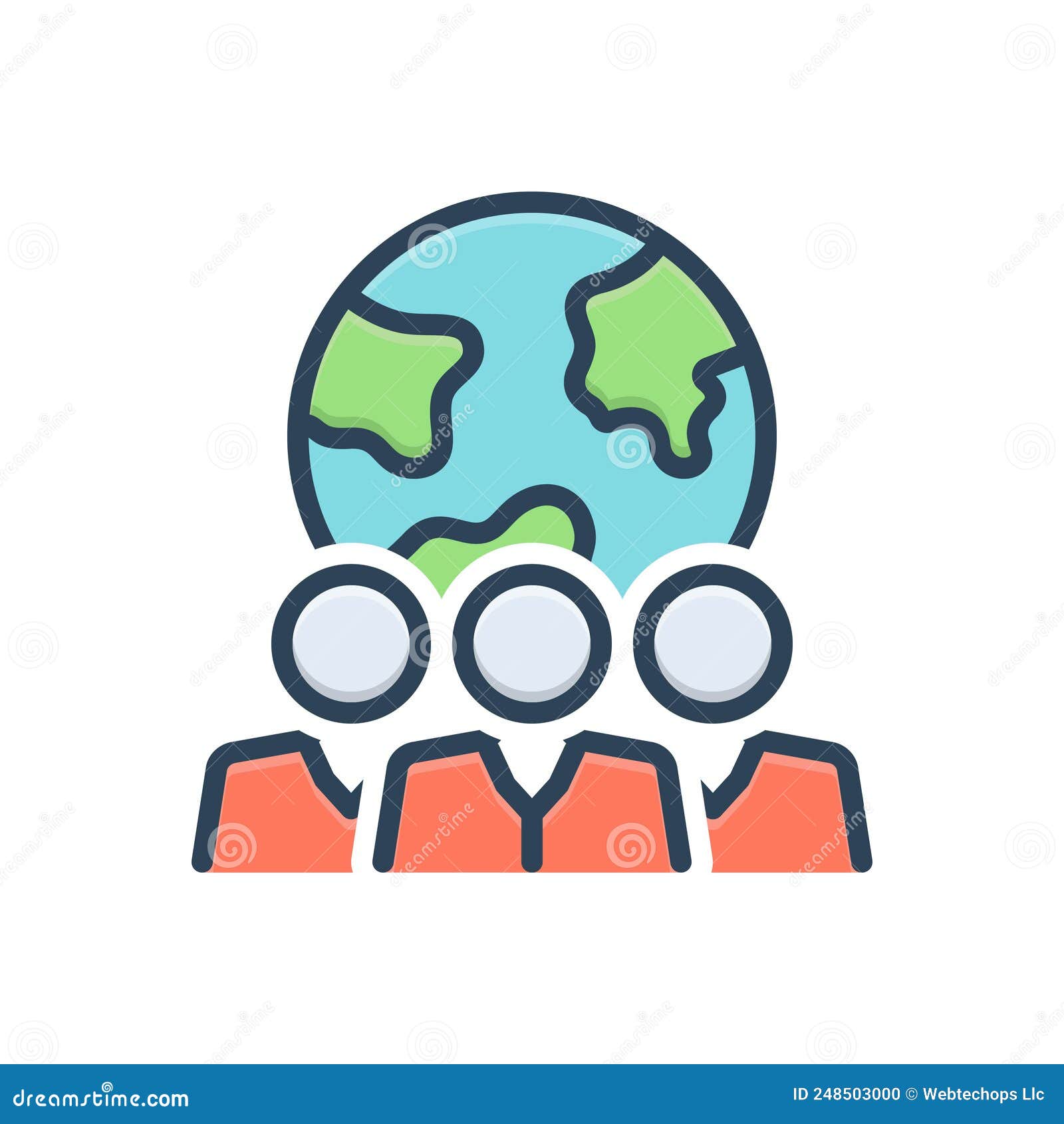 Color Illustration Icon for Population, Folk and Citizens Stock ...