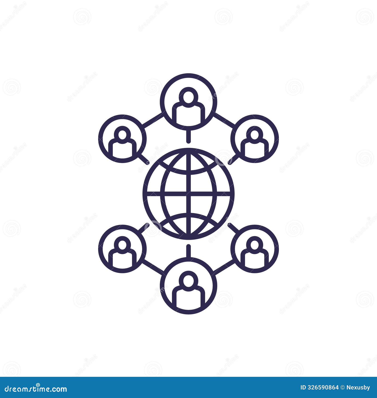 Population Line Vector Icons And Signs. Demography, Density, Census ...