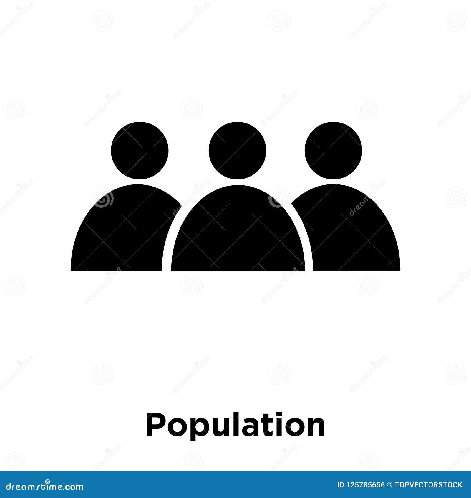 Population Icon Vector Isolated on White Background, Logo Concept of ...