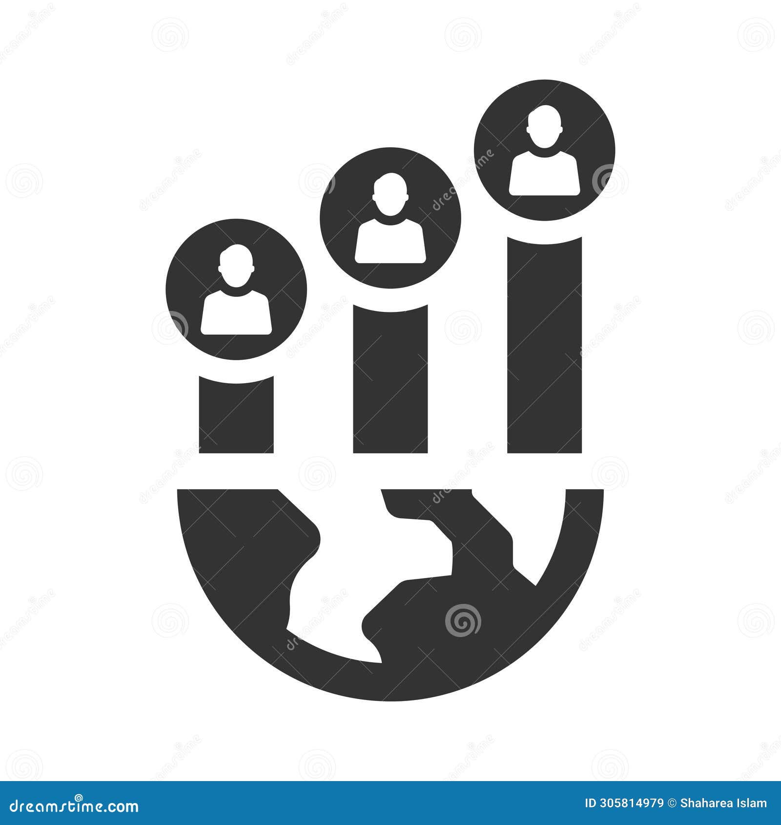 Population increase Icon stock vector. Illustration of environment ...