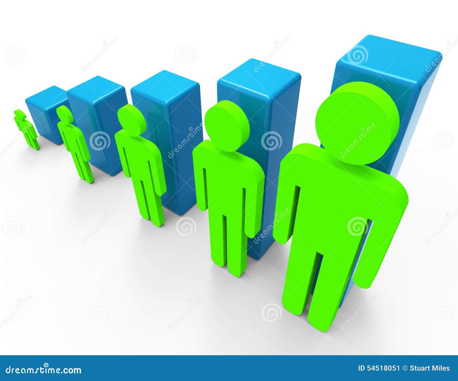 Population Increase Indicates Group Up and Success Stock Illustration ...