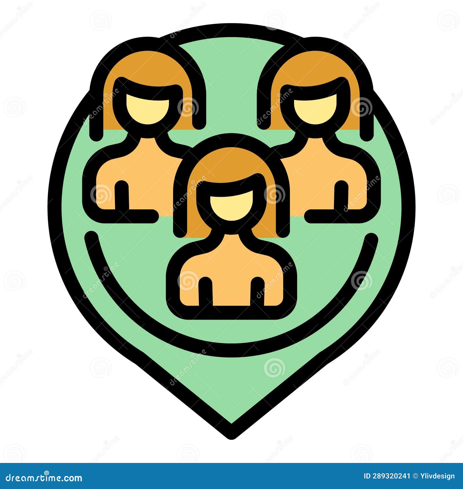 Population Location Icon Vector Flat Stock Vector - Illustration of ...