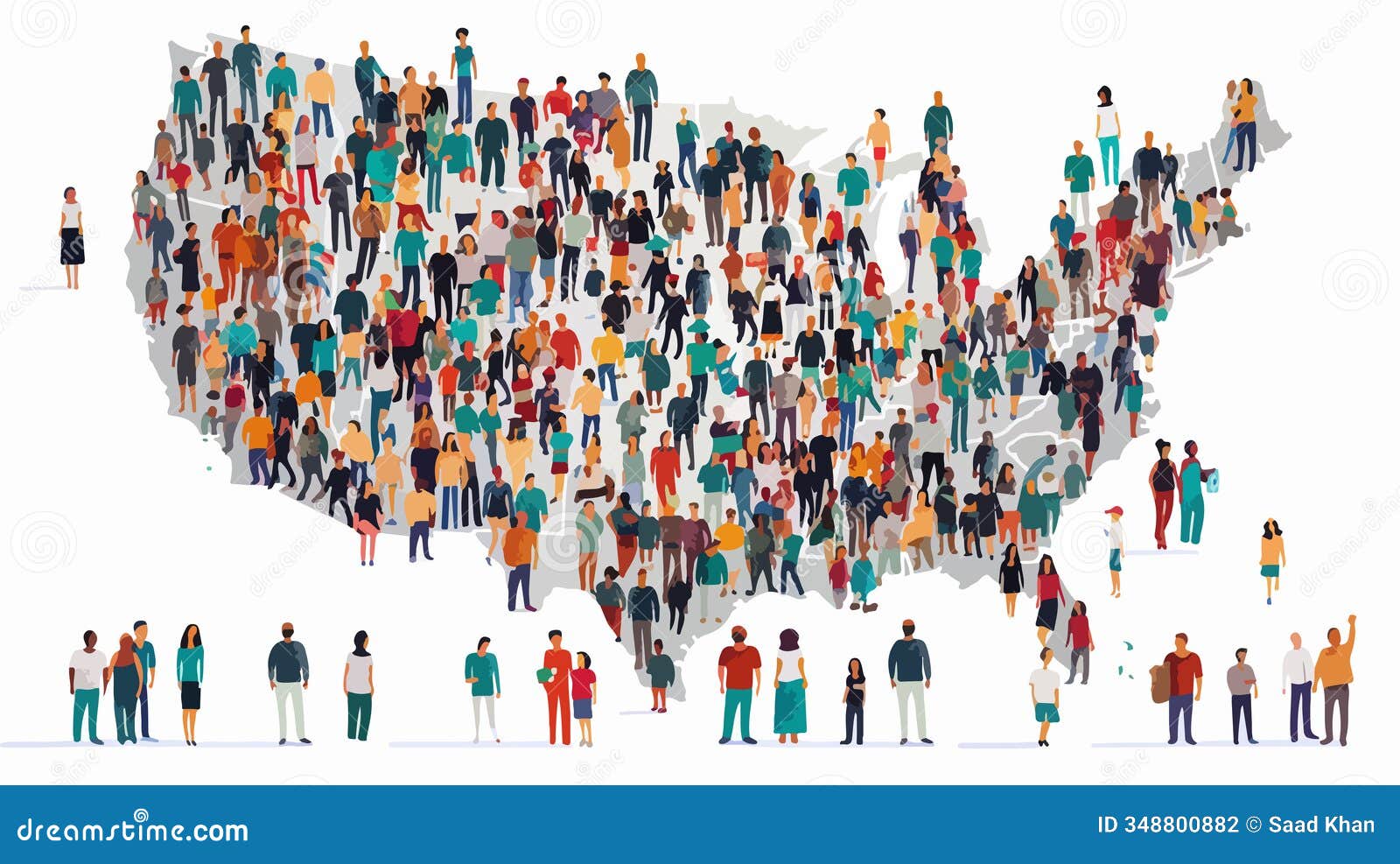 A Population Map of Idaho, Featuring a Large Group of People ...