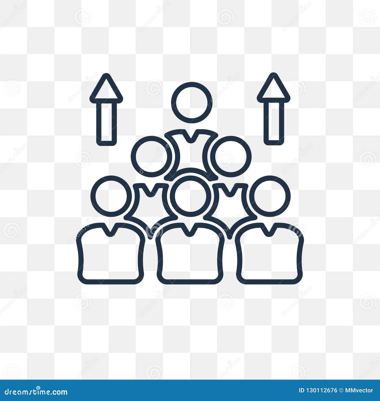 Population Vector Icon Isolated on Transparent Background, Linear ...