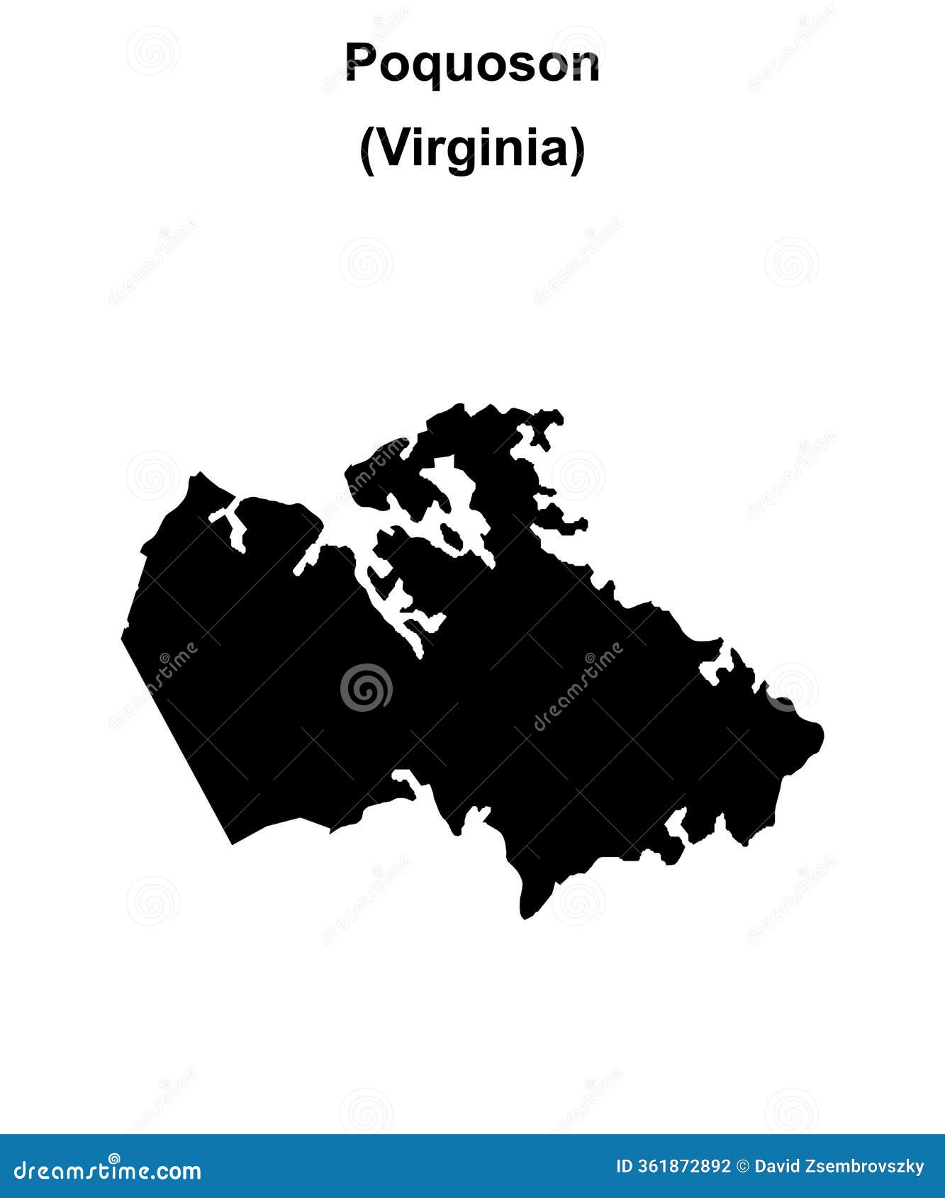 Poquoson outline map stock illustration. Illustration of outline ...