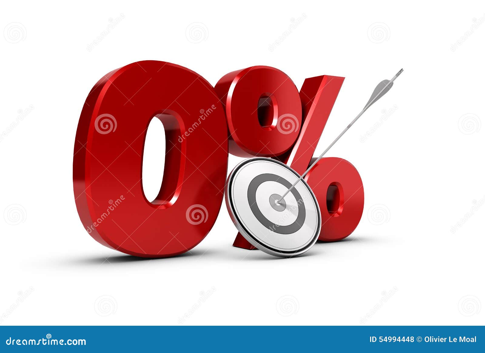 Por cento zero do objetivo ilustração stock. Ilustração de marketing ...