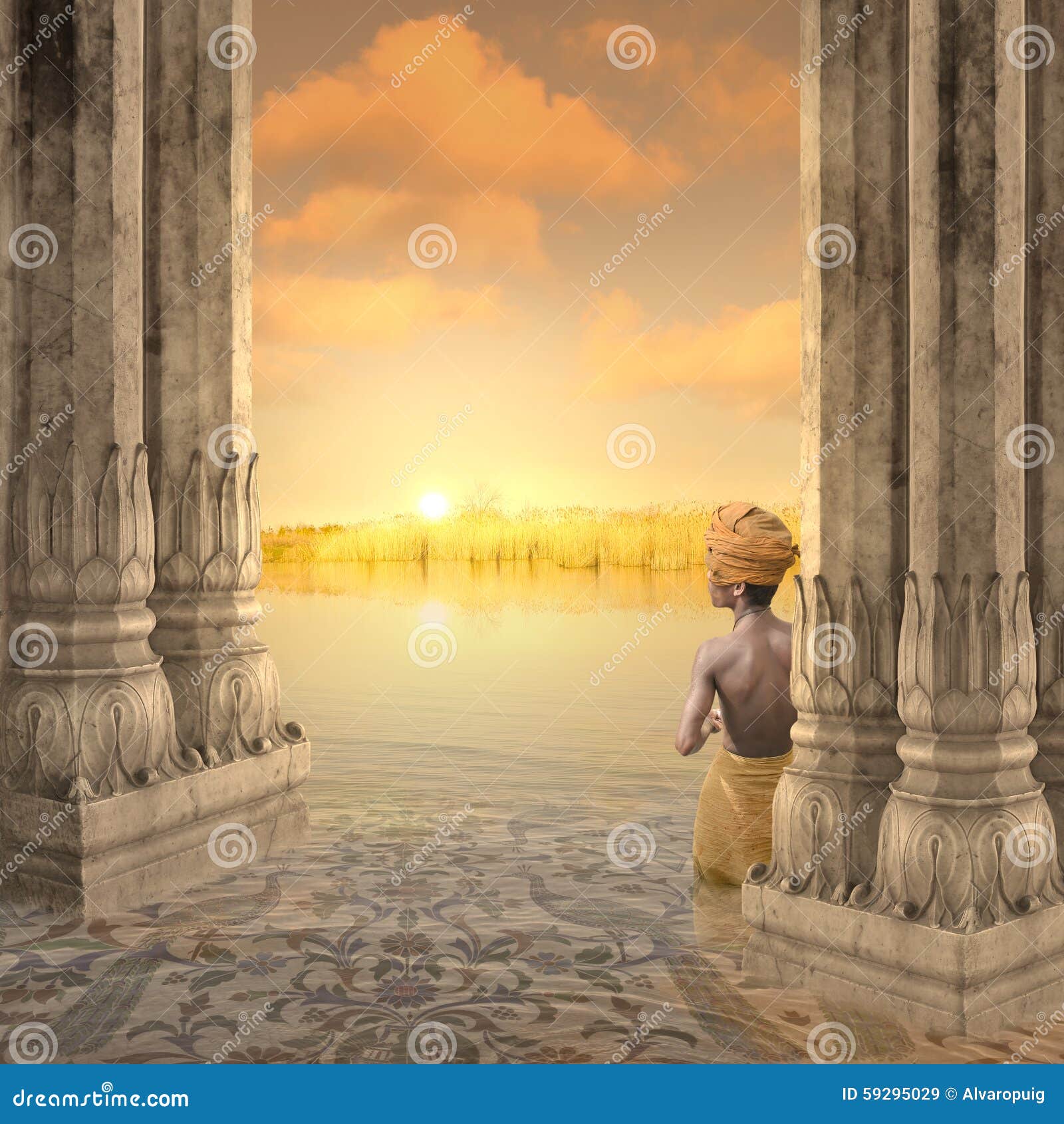 Por do sol indiano imagem de stock editorial. Imagem de homem - 59295029