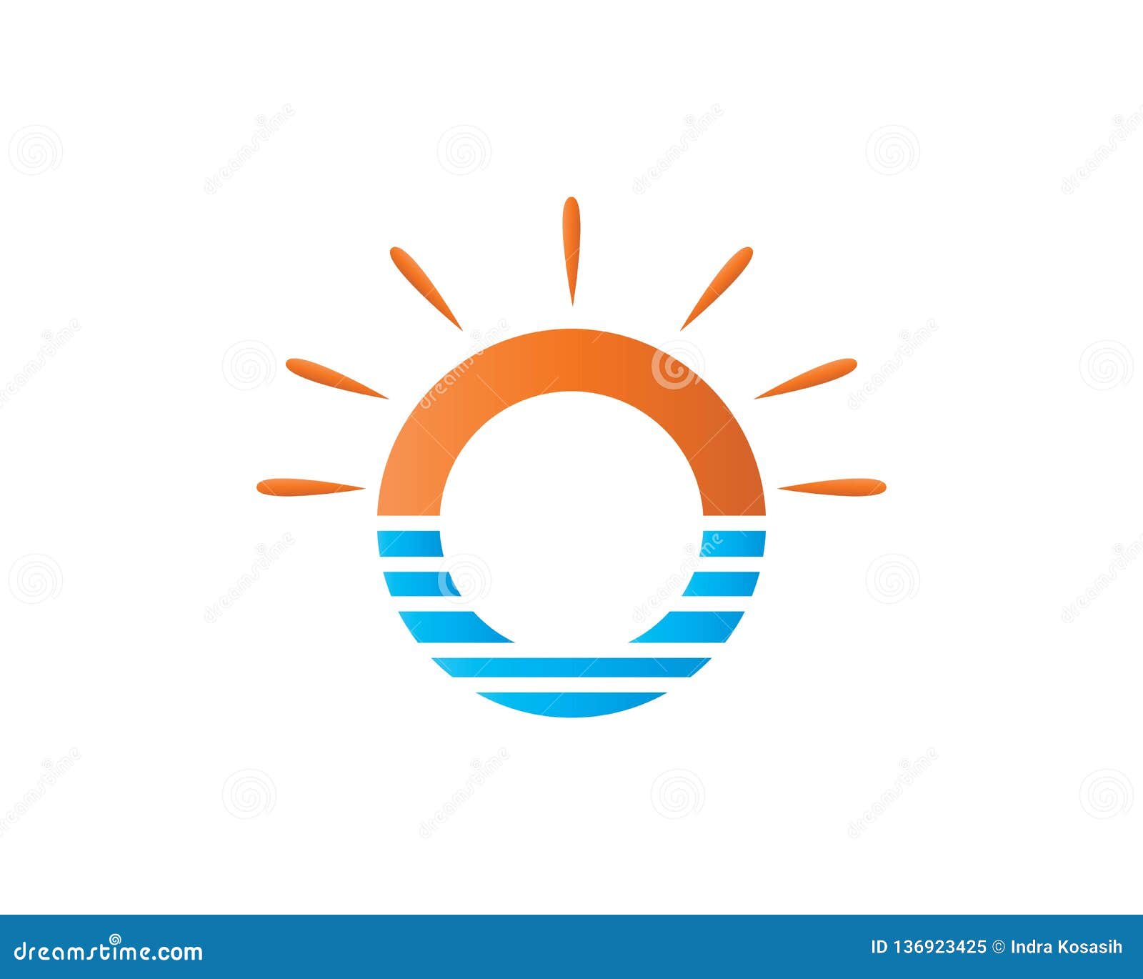 Por do sol Logo Template ilustração do vetor. Ilustração de retro ...