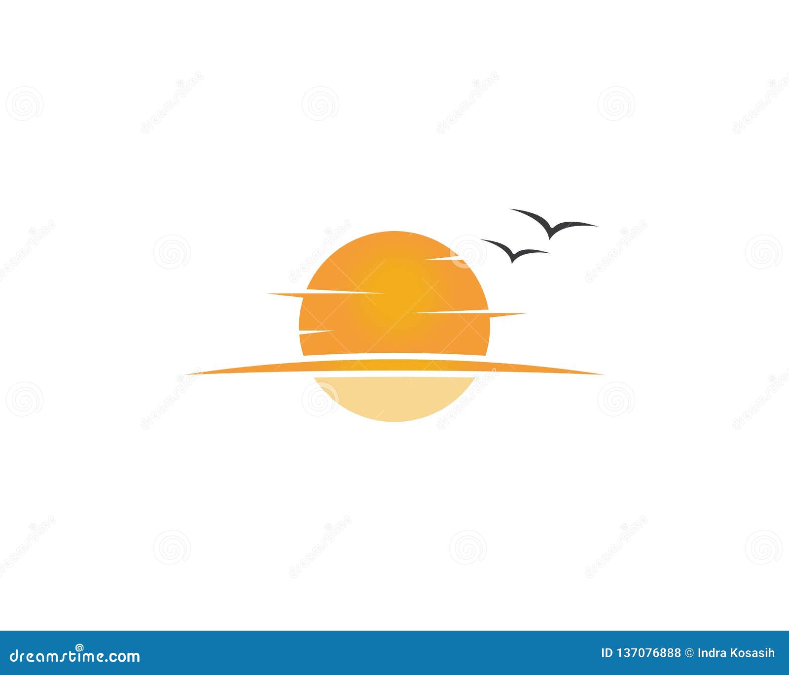 Por do sol Logo Template ilustração do vetor. Ilustração de sunset ...