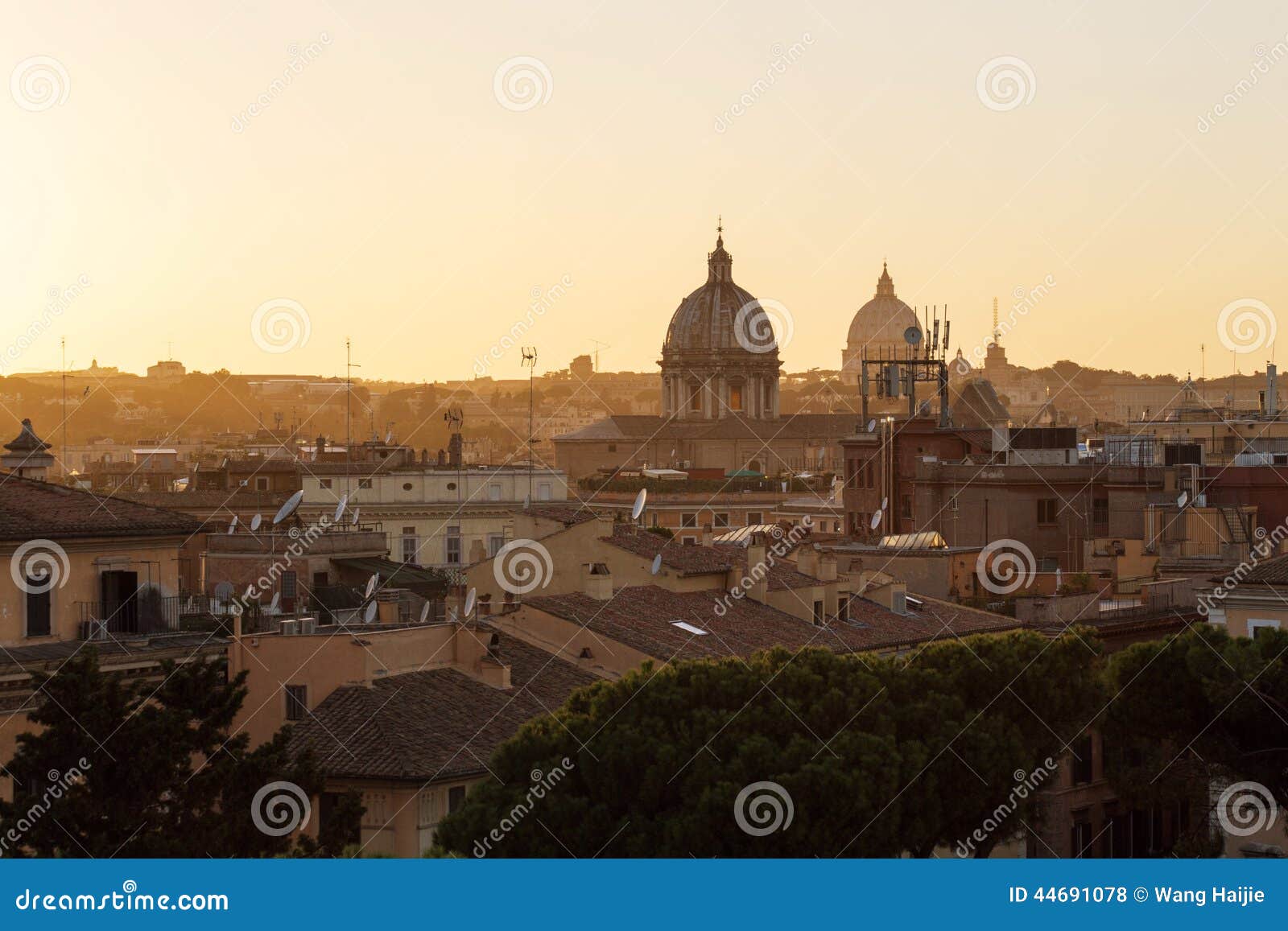 Por Do Sol Romano Da Paisagem Foto de Stock - Imagem de roma, vaticano ...