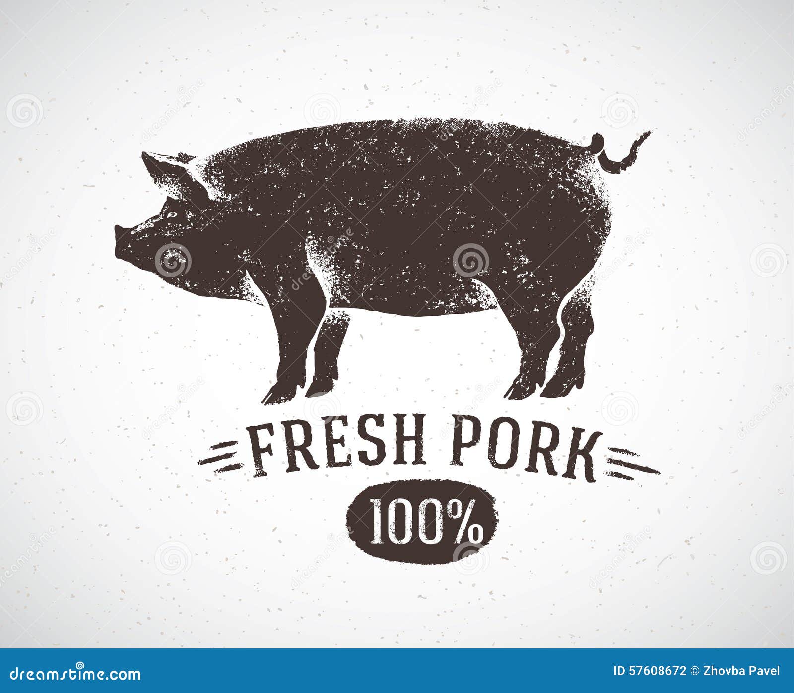 Porc graphique illustration de vecteur. Illustration of gros - 57608672
