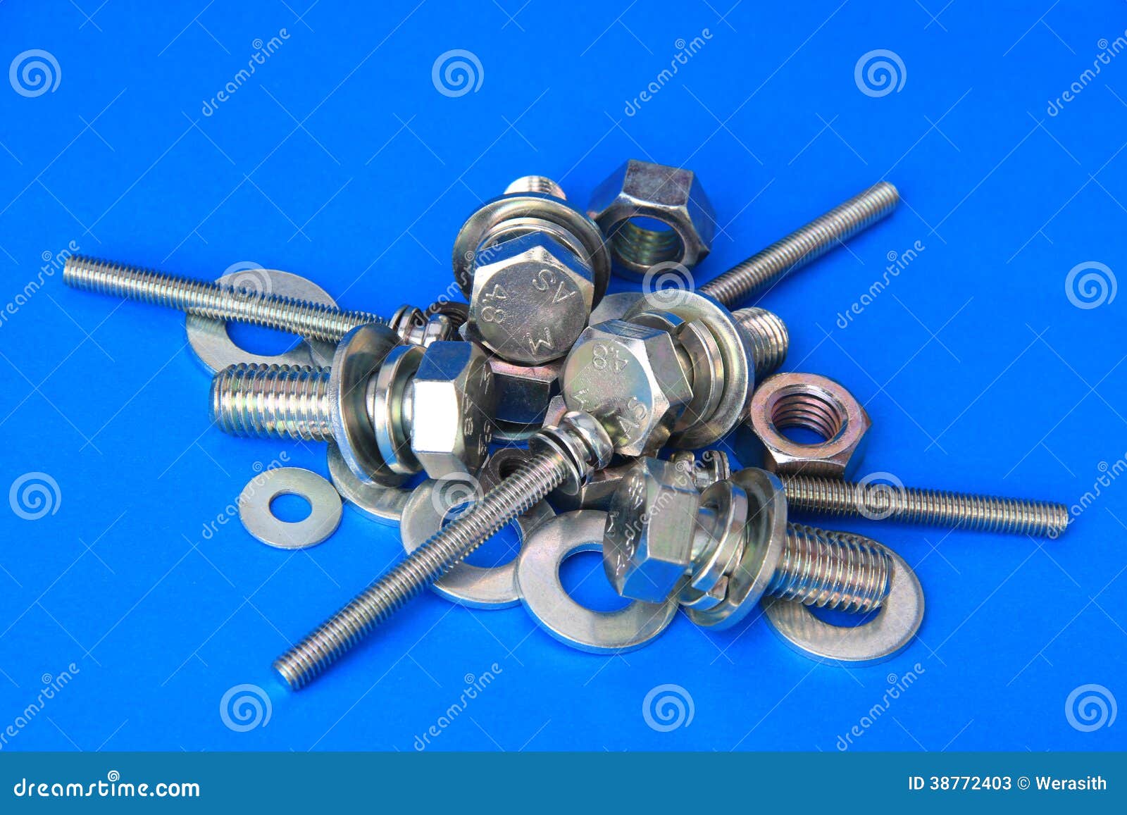 Porcas, Parafusos E Arruelas Imagem de Stock - Imagem de parafusos ...