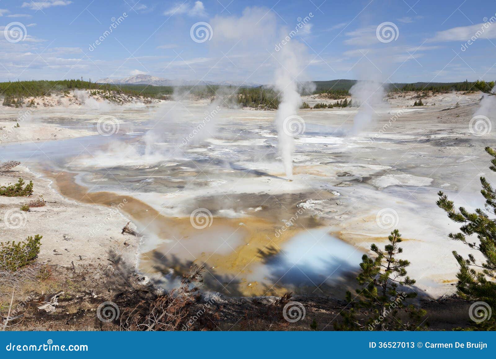 Porcelain Basin, Yellowstone National Park Stock Image - Image of ...
